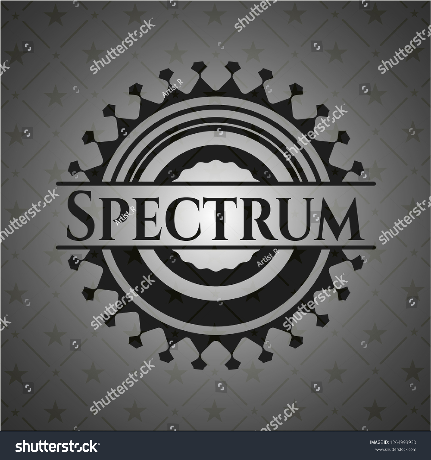 Spectrum Realistic Dark Emblem Stock Vector (Royalty Free) 1264993930 ...
