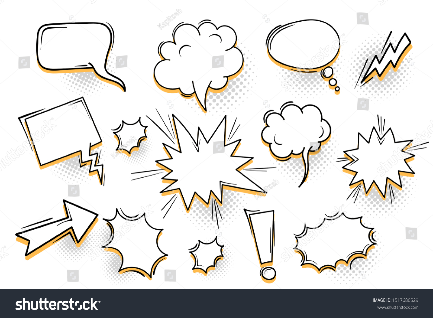 Speech Bubble Comic Text Isolated Background Stock Vector Royalty Free