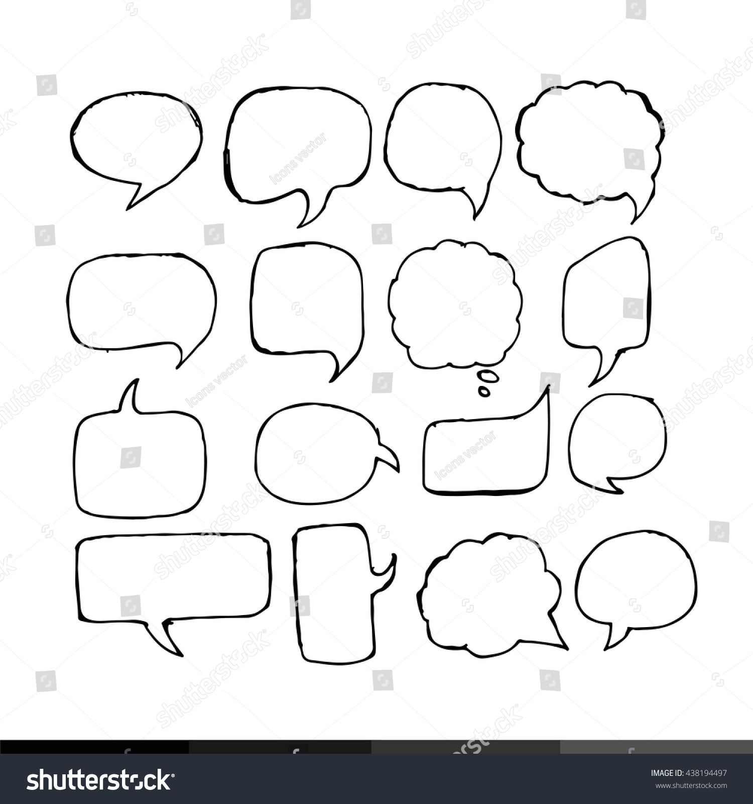 Speech Bubble Hand Drawing Illustration Design Stock Vector (Royalty ...