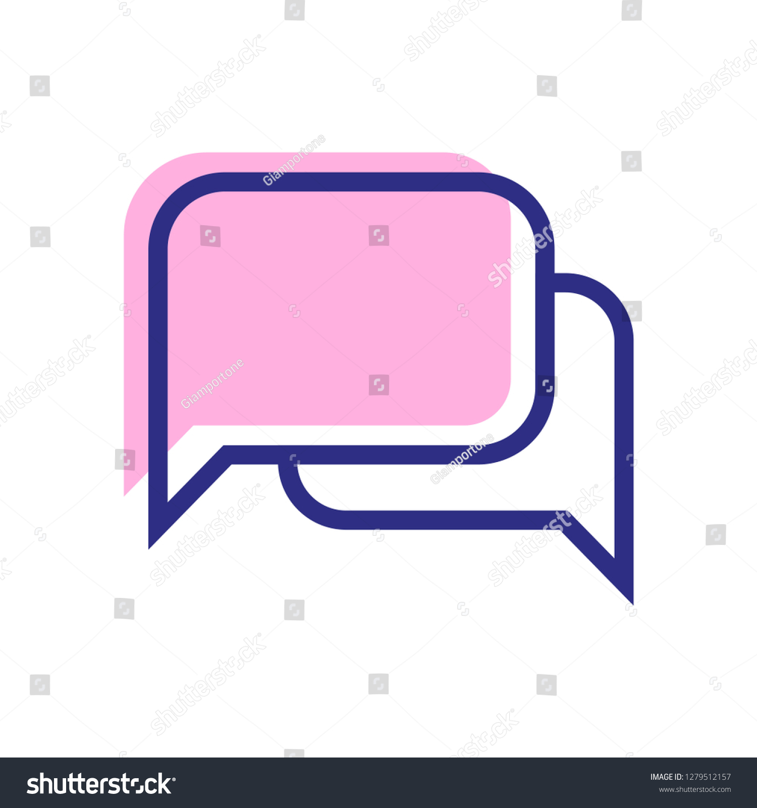 Speech Bubble Icon Dialog Symbol Stock Vector (Royalty Free) 1279512157 ...