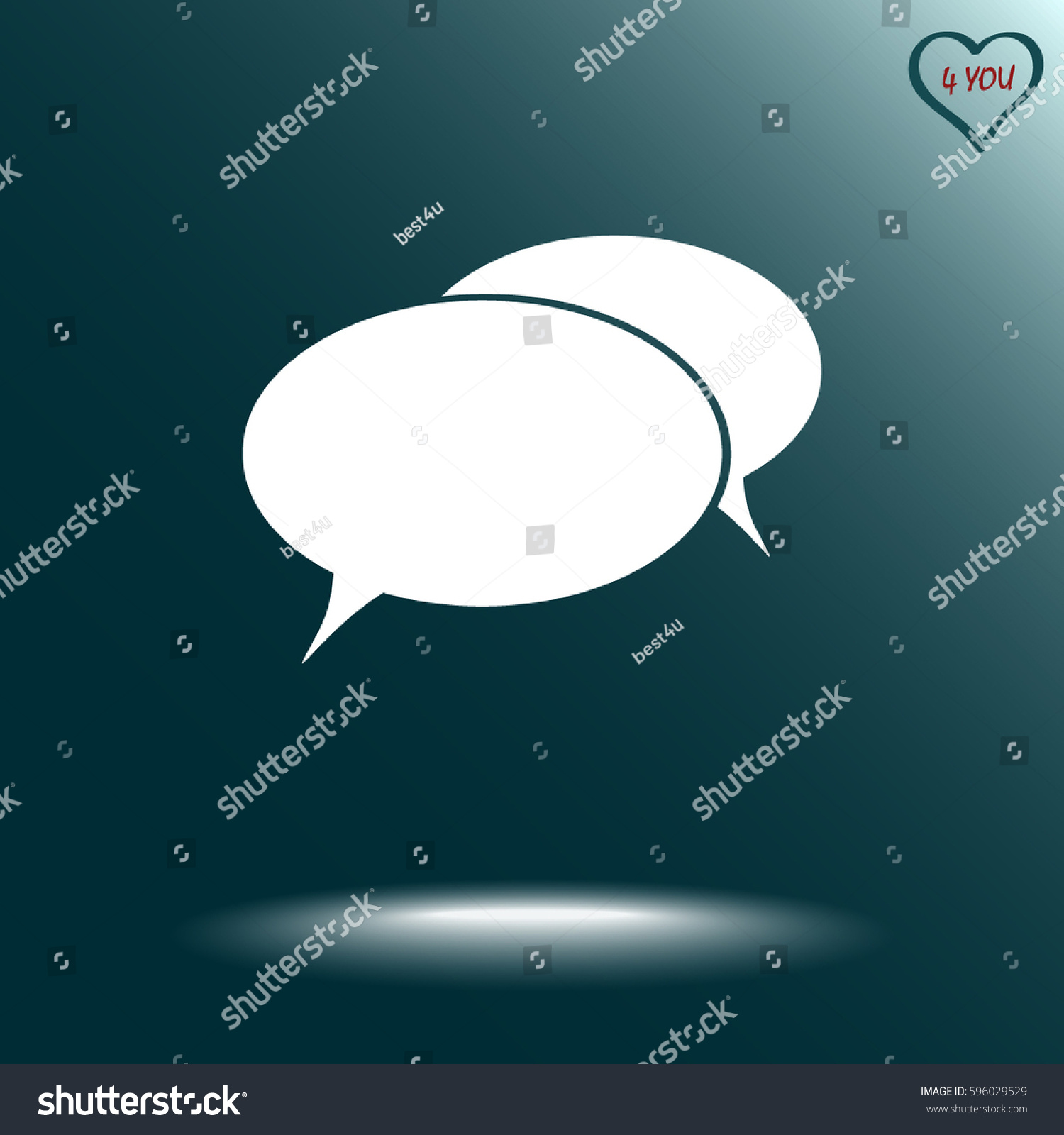 Speech Bubble Sign Icon Vector Illustration Stock Vector 596029529 ...