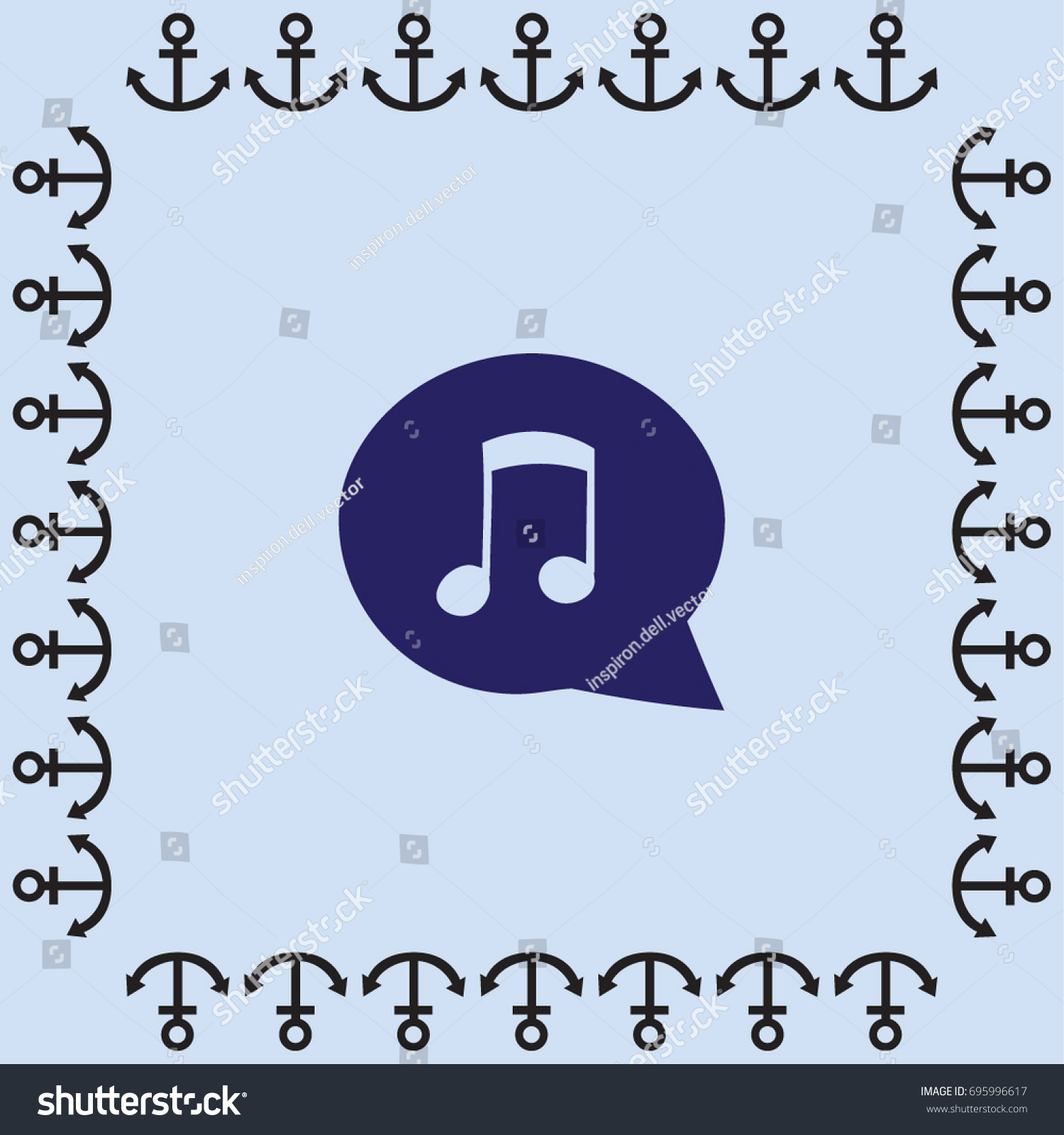 Speech Bubble Music Note Vector Illustration Stock Vector (Royalty Free ...