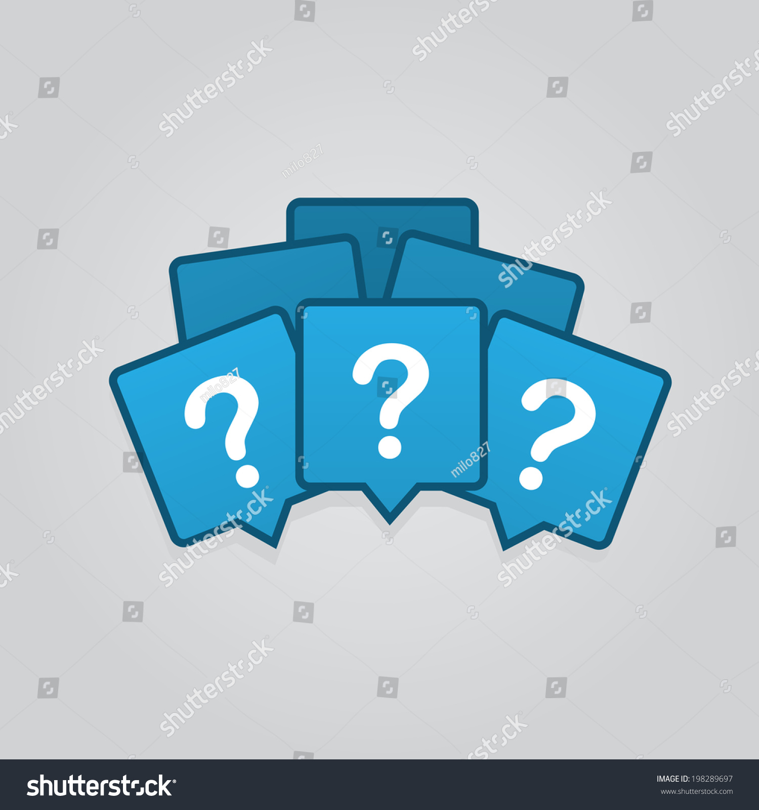 Speech Bubbles Group Question Mark Symbol Stock Vector (Royalty Free ...