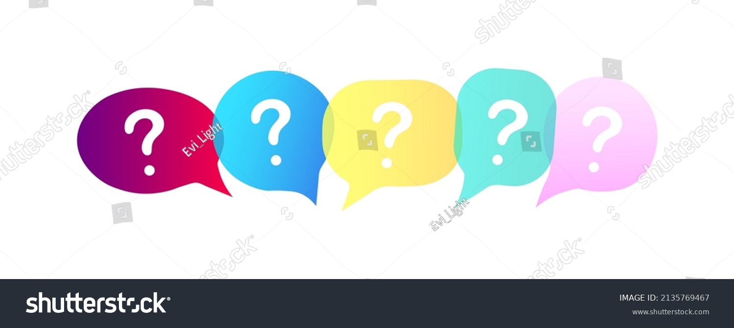 Speech Bubbles Question Mark Icon Message Stock Vector (Royalty Free ...