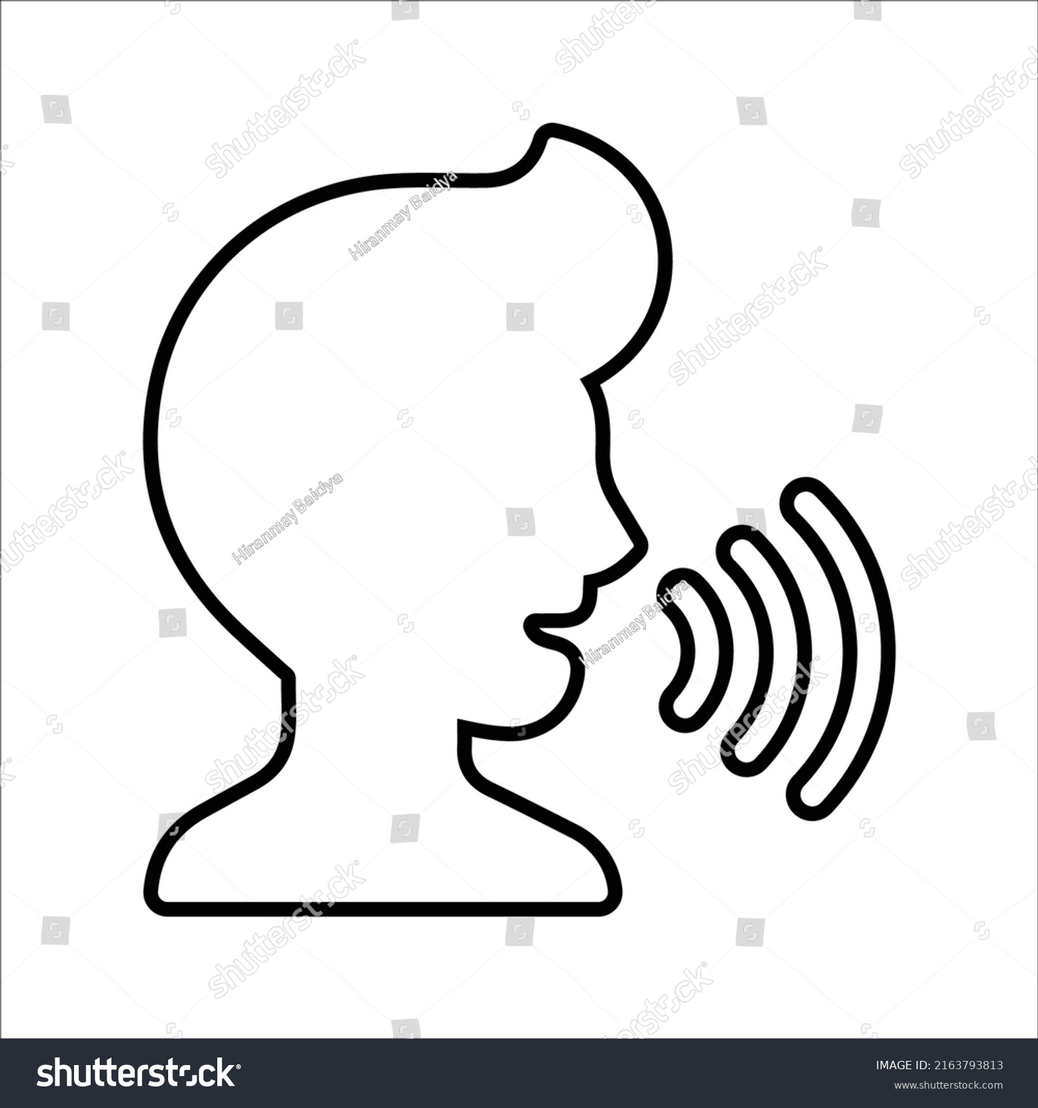 Speech Disorder Icon Outline Vector Stock Vector (Royalty Free ...