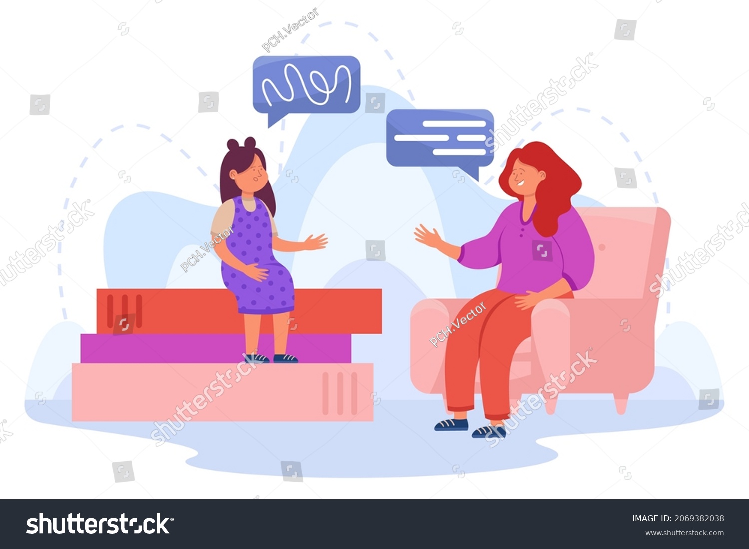 Speech Language Pathologist Flat Vector Illustration Stock Vector ... Speech Language Pathologist Flat Vector Illustration Stock Vector ...