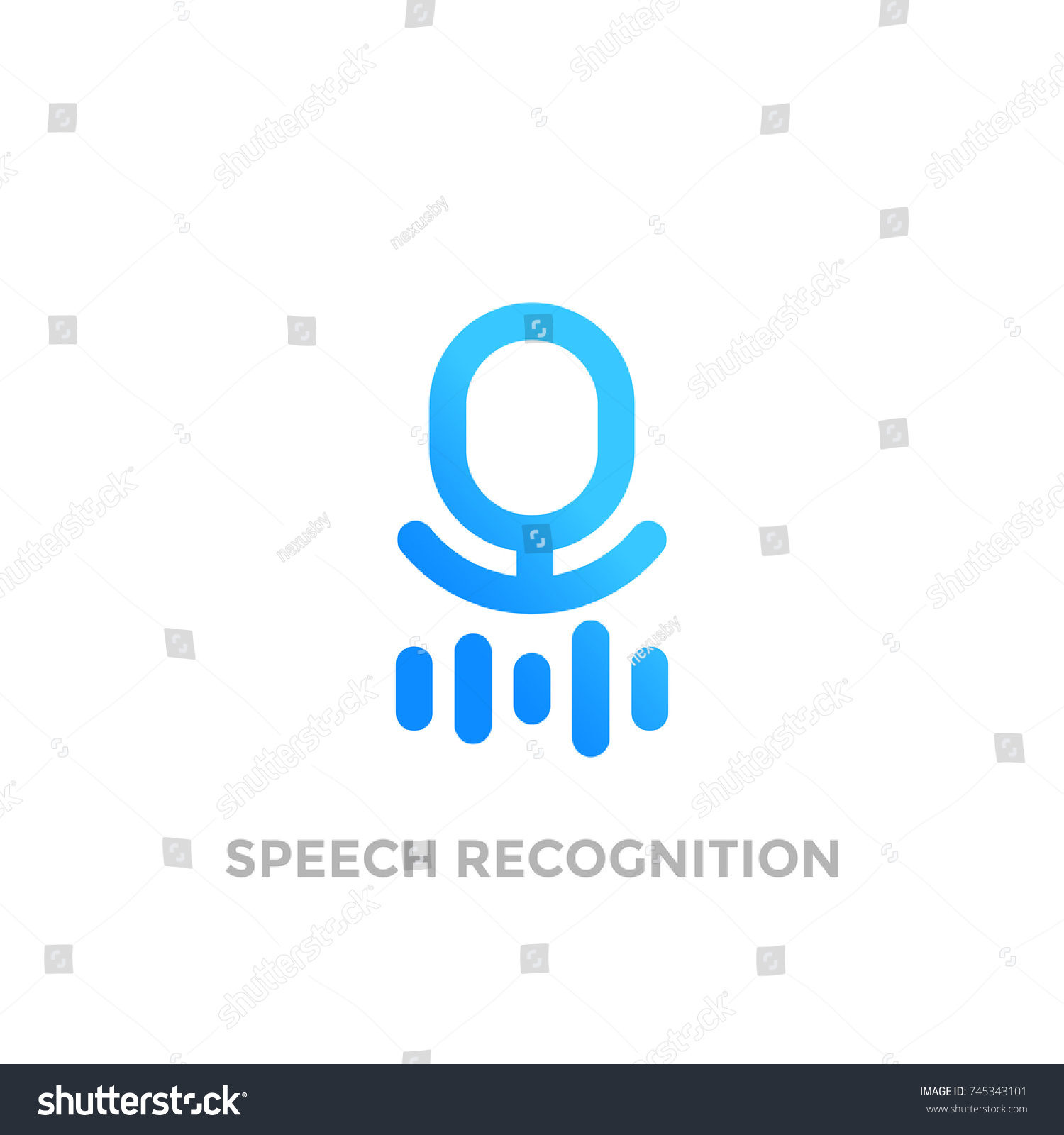 Speech Recognition Vector Logo On White Stock Vector (Royalty Free ...