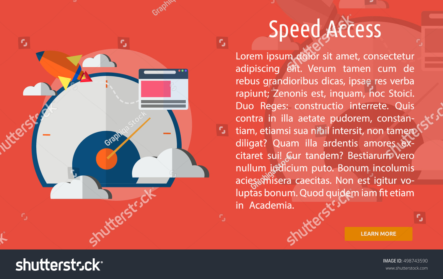 Speed Access Conceptual Banner Stock Vector (Royalty Free) 498743590