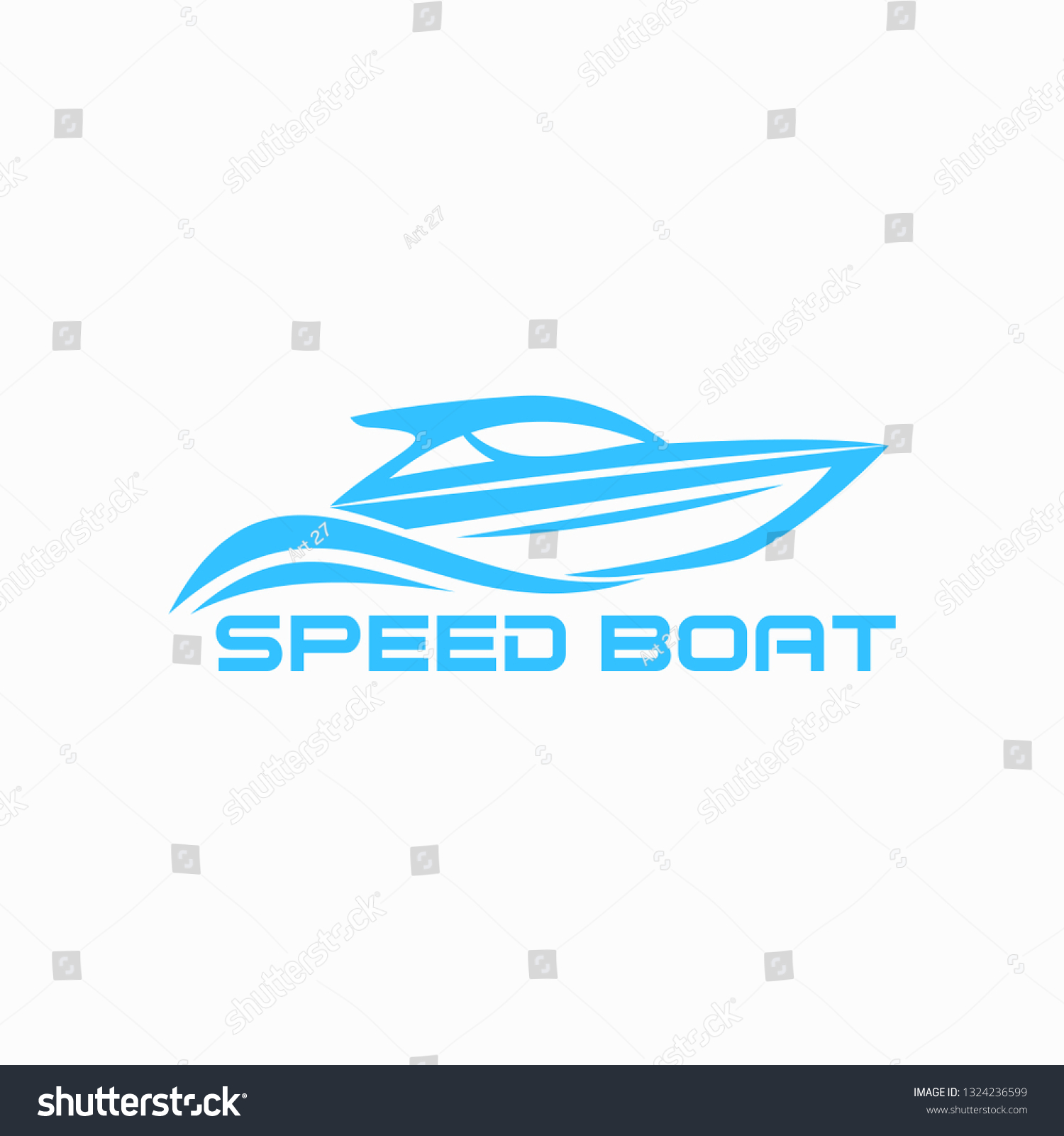 Speed Boat Logo Design: vector de stock (libre de regalías) 1324236599 ...