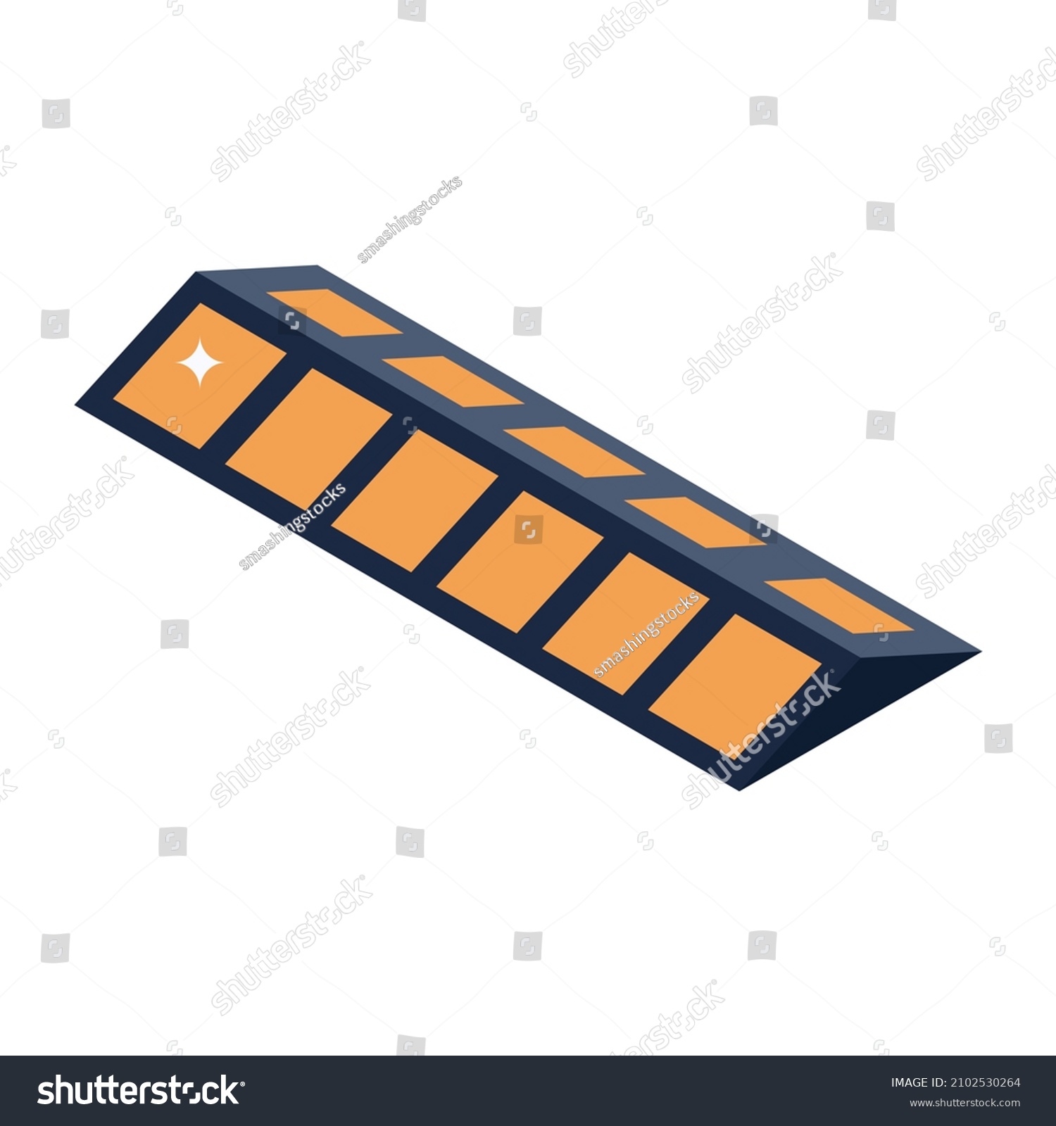 Speed Breakers Isometric Editable Icon Stock Vector (Royalty Free ...
