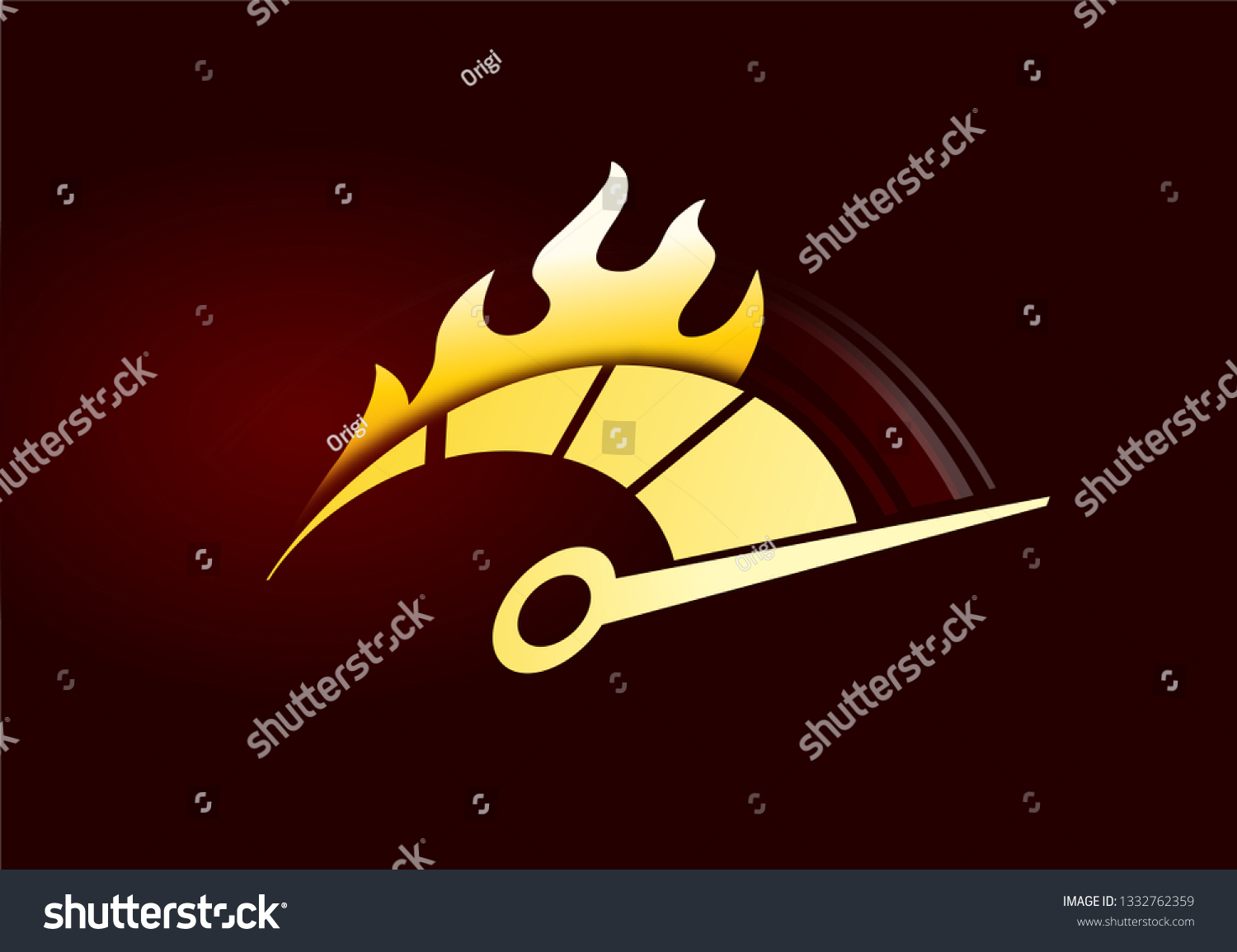 Speed Dashboard Symbol Stock Vector (Royalty Free) 1332762359 ...