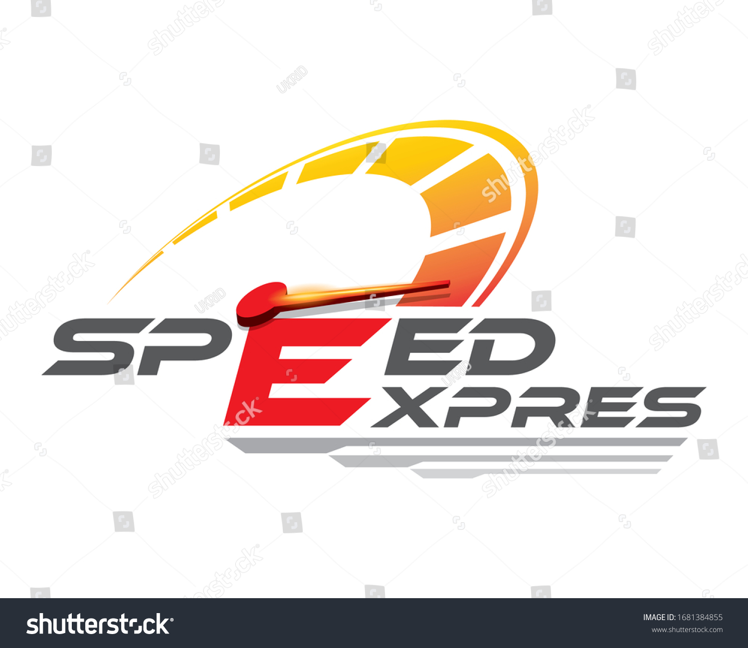 Speed Express Speedometer Concept Logo Icon Stock Vector (Royalty Free ...