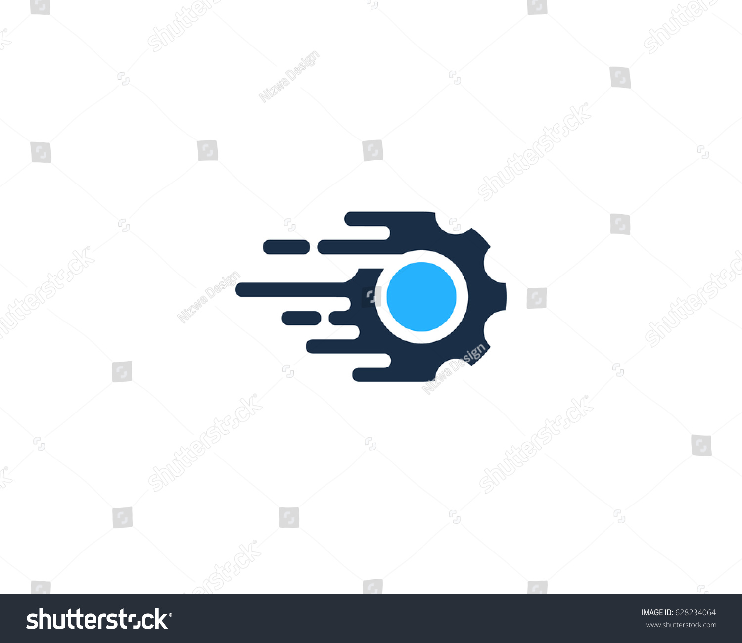 Speed Gear Icon Logo Design Element Stock Vector (Royalty Free ...