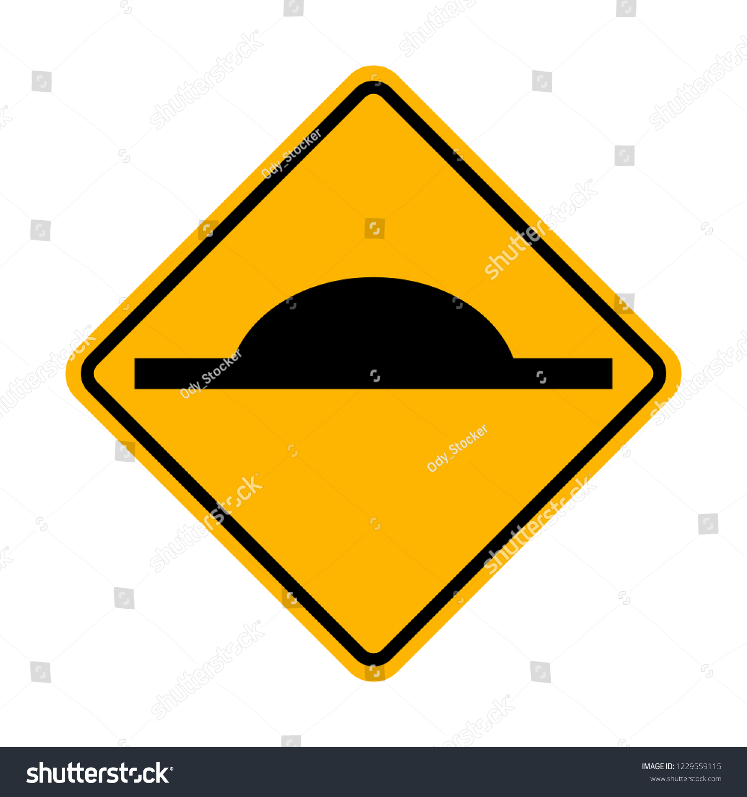 Speed Hump Sign Stock Vector (Royalty Free) 1229559115 | Shutterstock