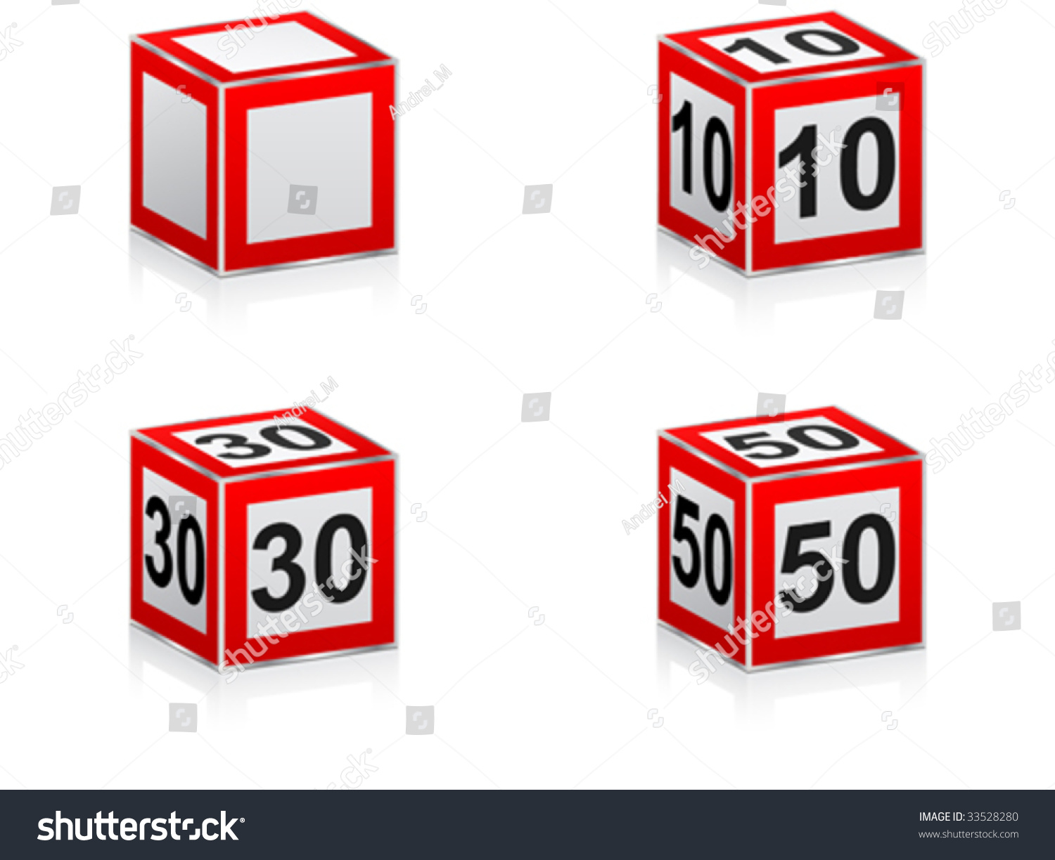 Speed Limit Signs Vector Illustration Stock Vector (Royalty Free) 33528280