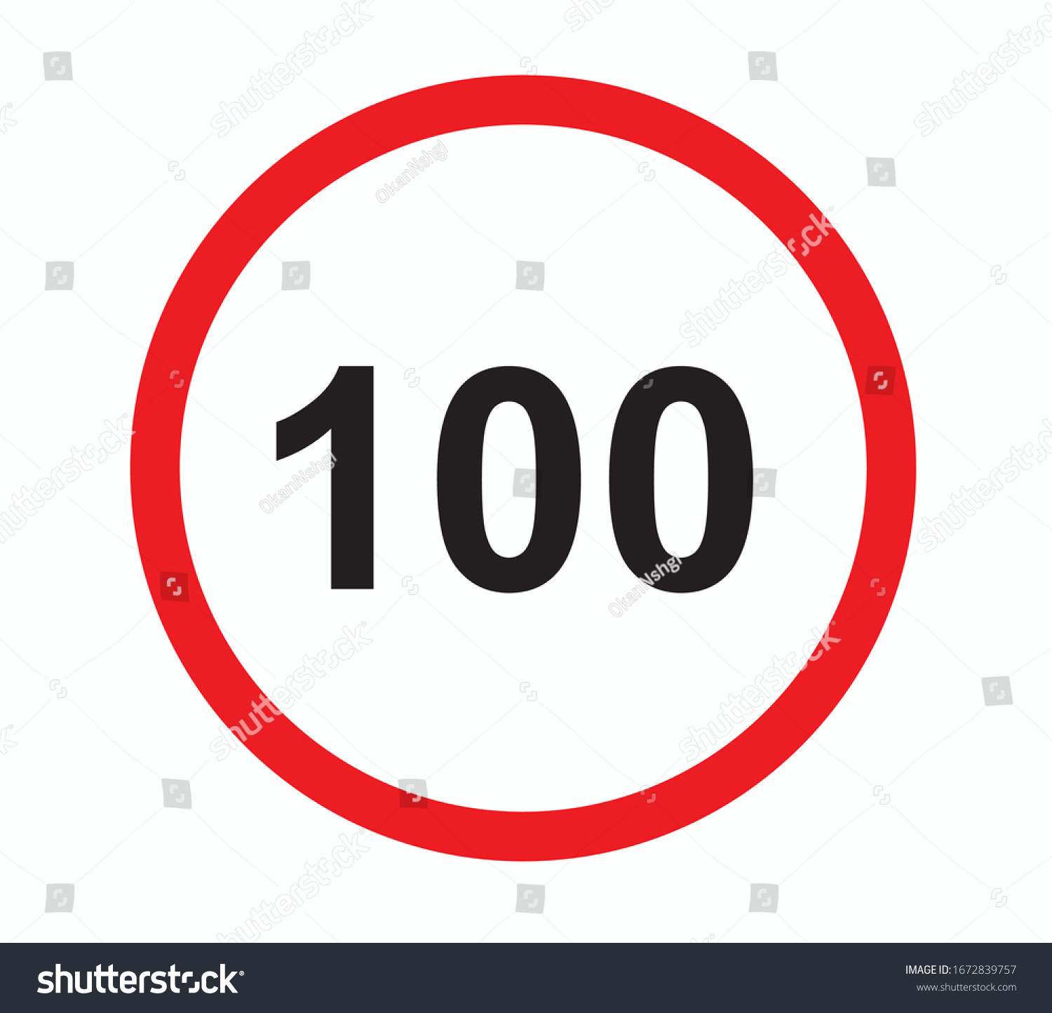 Speed Limit Traffic Sign Vector Illustration Stock Vector (Royalty Free ...