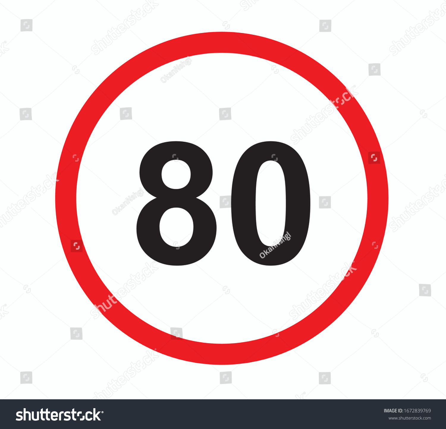 Speed Limit Traffic Sign Vector Illustration Stock Vector (Royalty Free ...