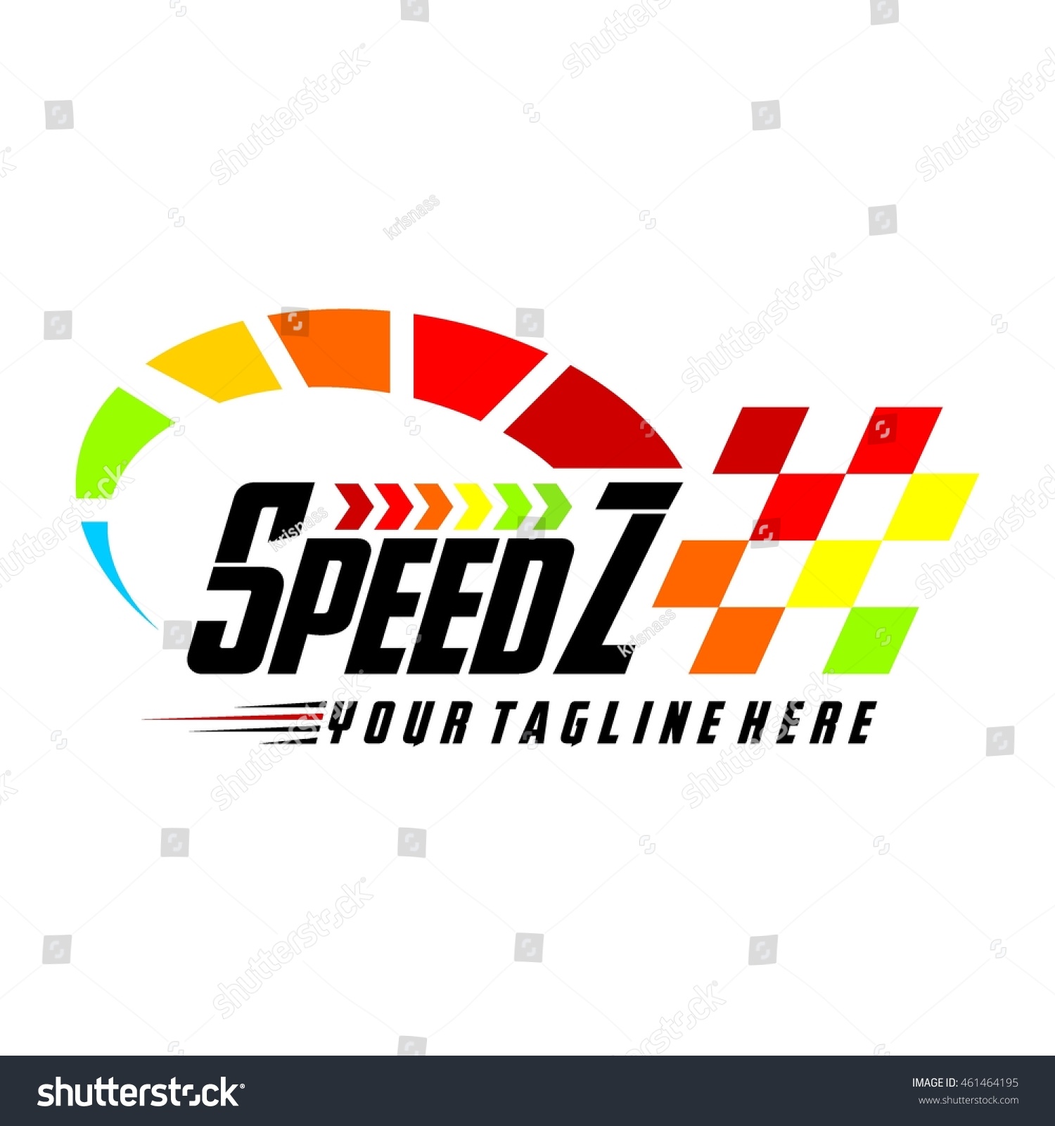 Speed Logo Template Stock Vector (Royalty Free) 461464195