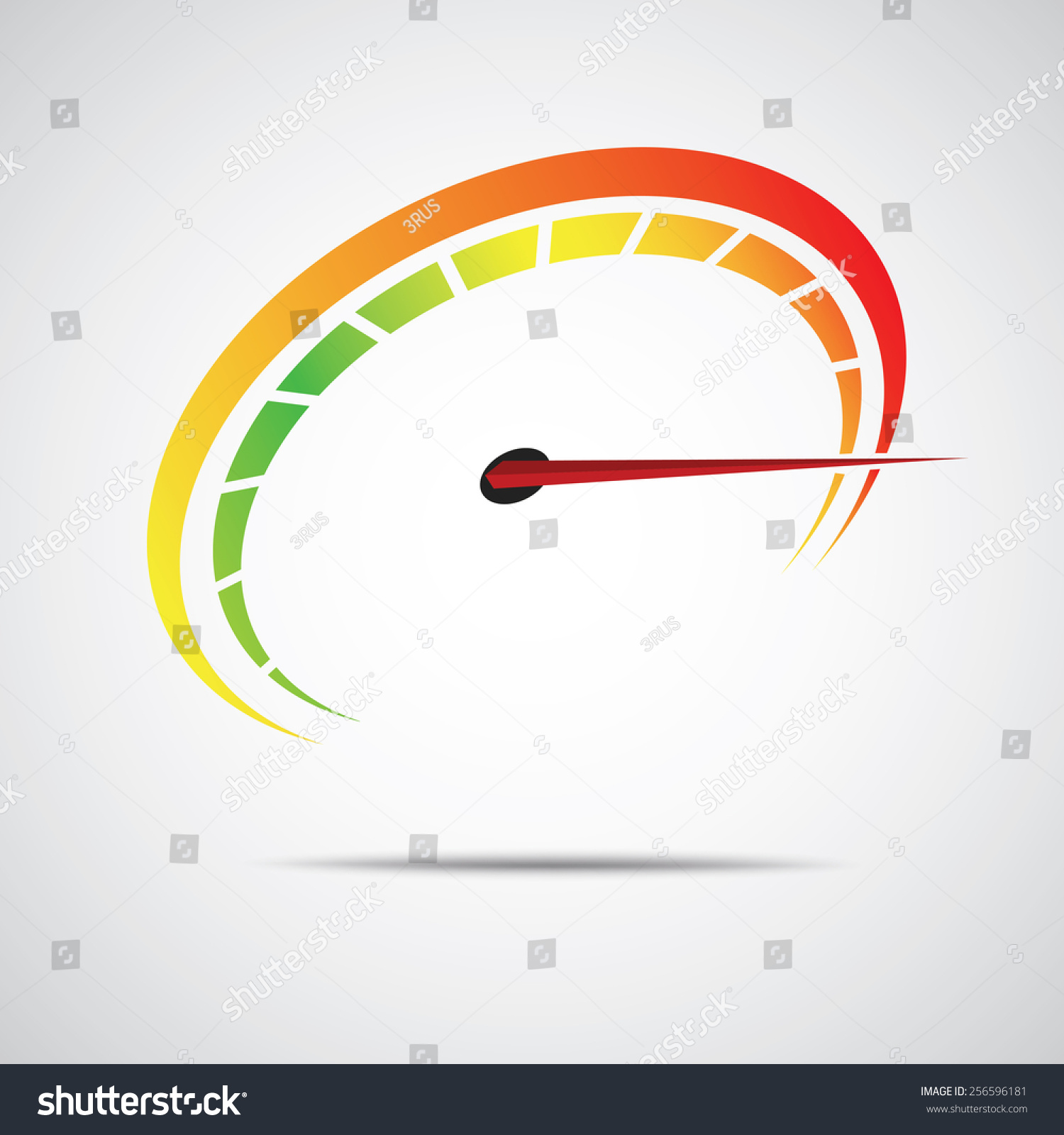 Speed Meter Icon Stock Vector (Royalty Free) 256596181 - Shutterstock