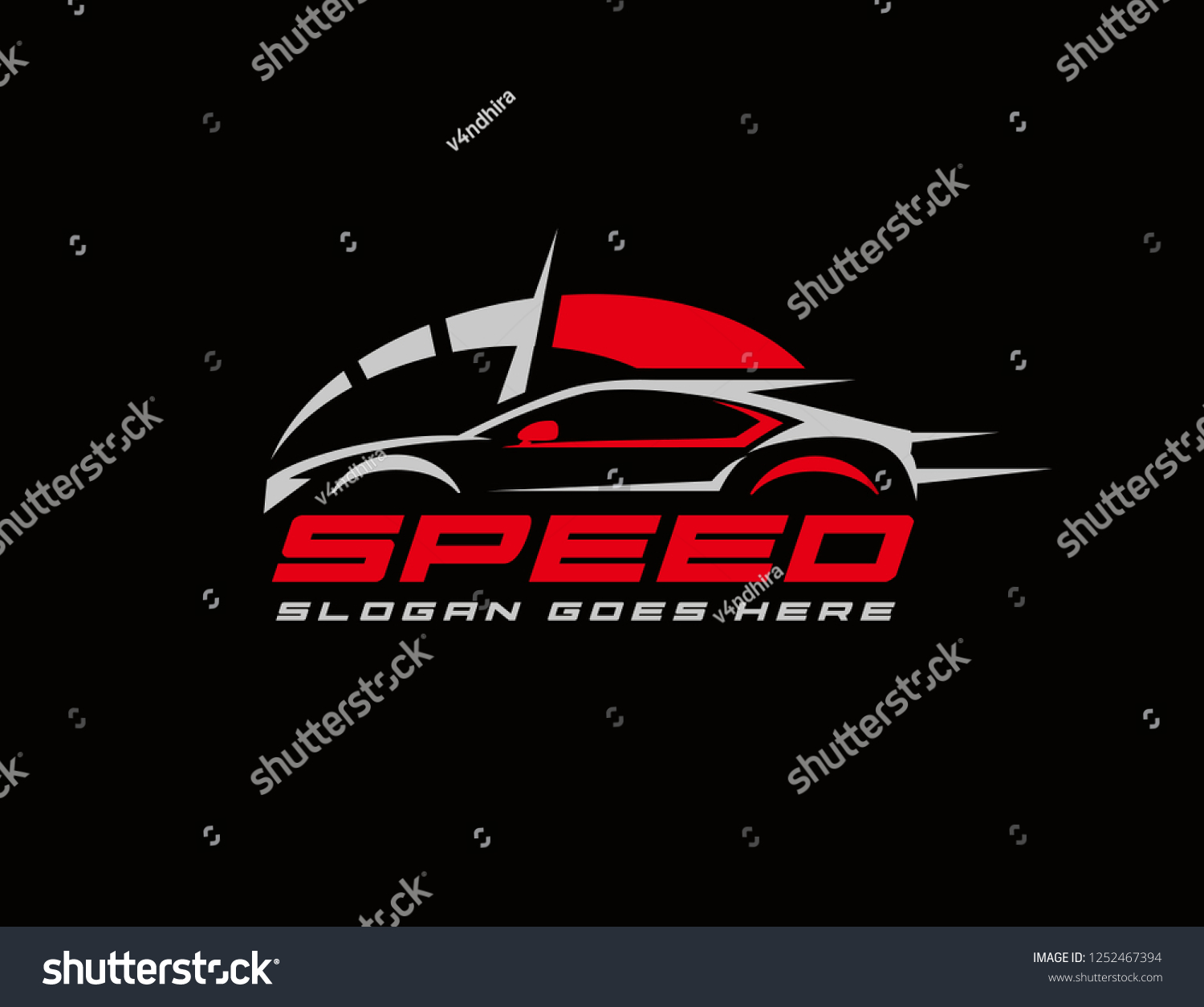 Speed Racing Car Logo Template Stock Vector (Royalty Free) 1252467394 ...