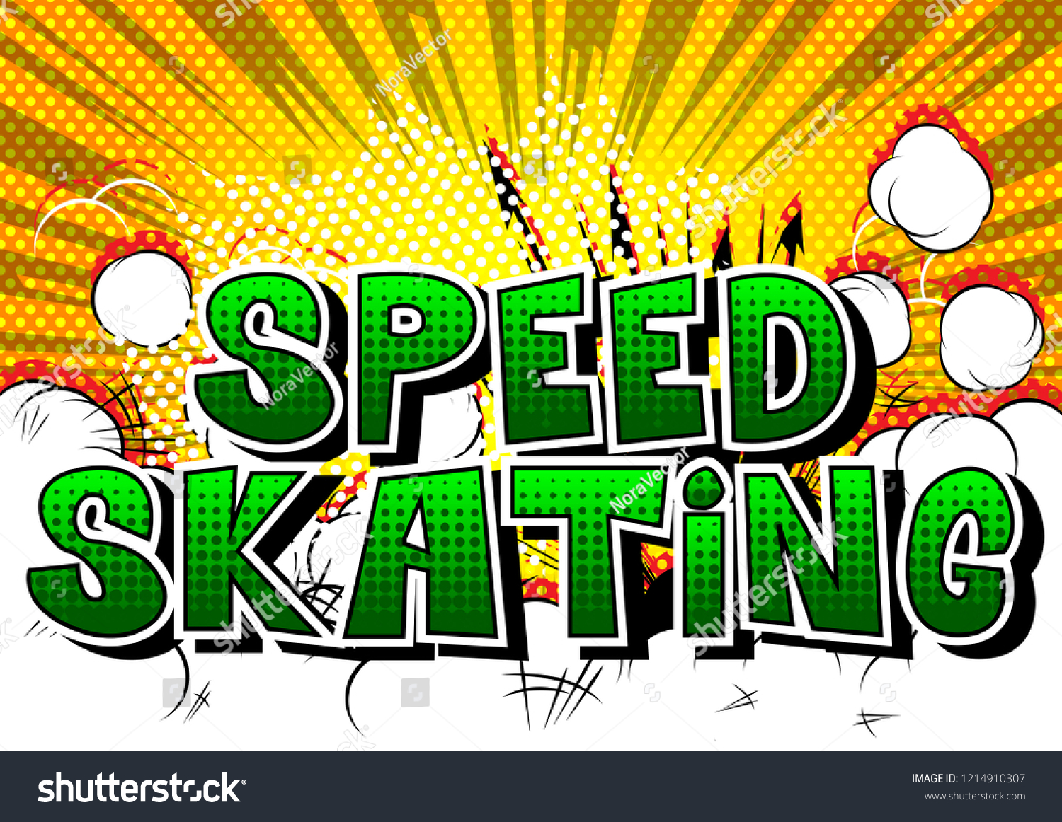 Speed Skating Vector Illustrated Comic Book Stock Vector (Royalty Free ...