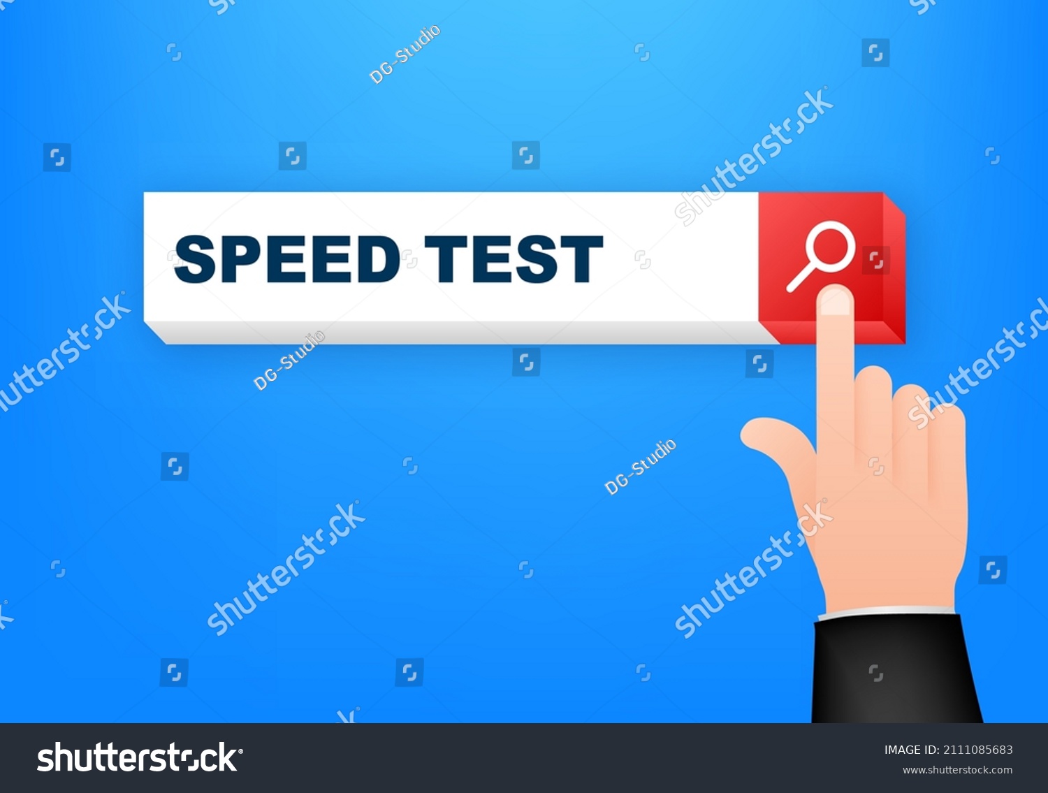 Speed Test Search Line Speedometer Internet Stock Vector (Royalty Free ...