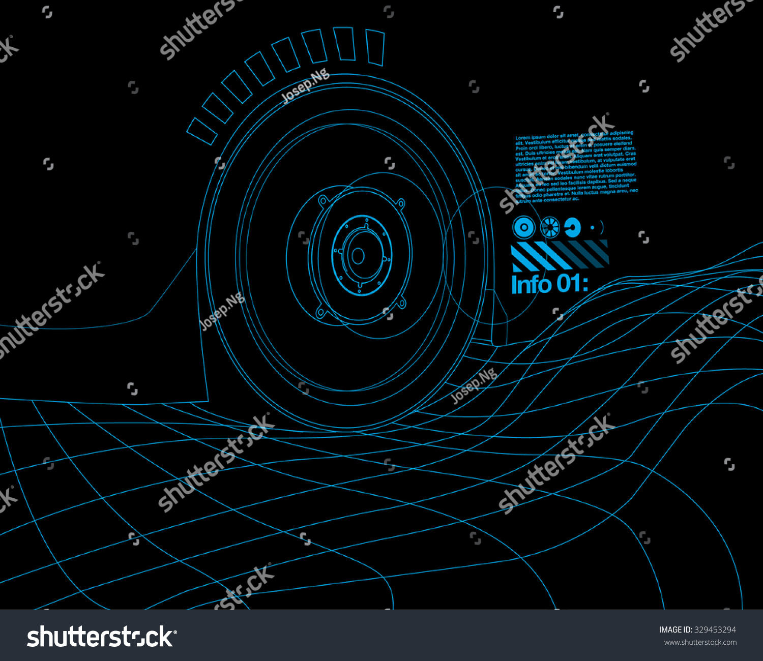 Speed Wave Design Template Tron Effect Stock Vector (Royalty Free ...