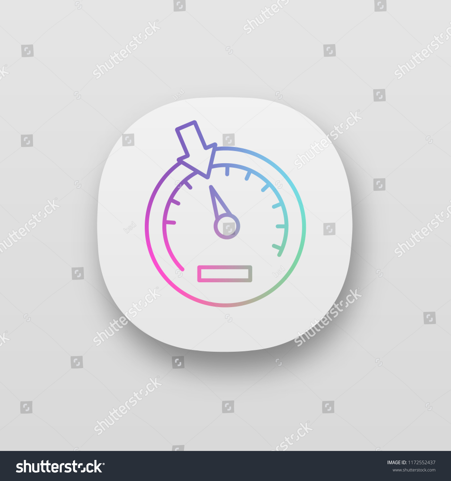 Speedometer App Icon Dashboard Car Instrument Stock Vector (Royalty ...