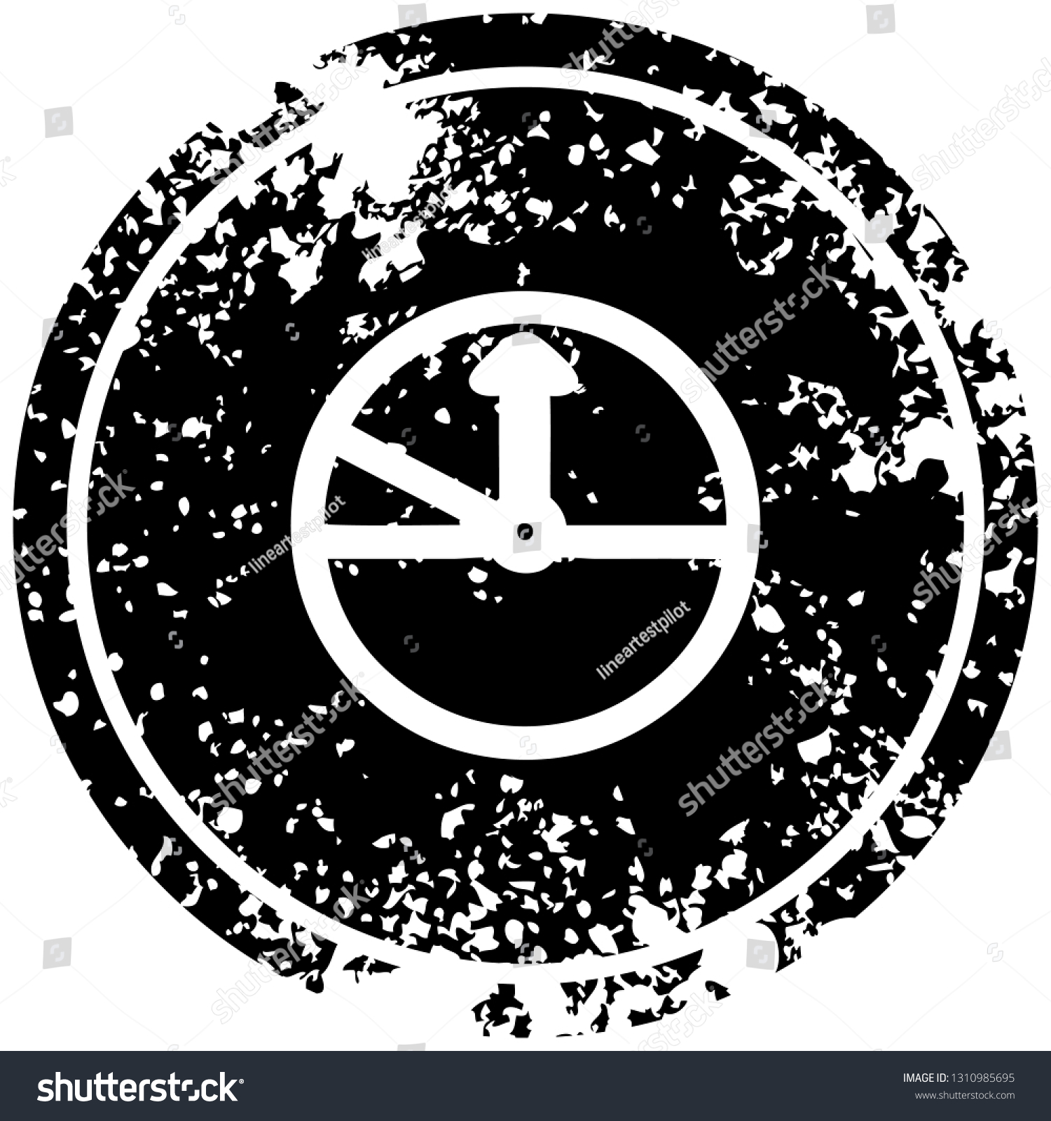 Speedometer Distressed Icon Symbol Stock Vector (Royalty Free ...