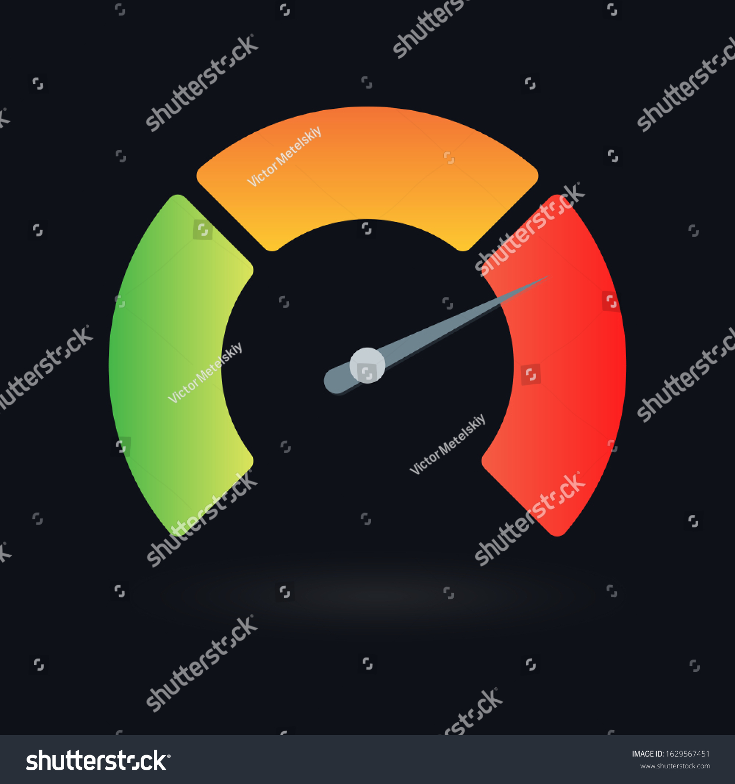 Speedometer Icon Gauge Meter Progress Indicator Stock Vector (Royalty ...