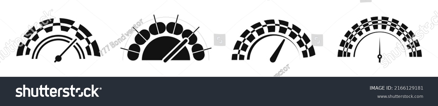 Speedometer Icon Vector Set Scale Meter Stock Vector (Royalty Free) 2166129181 | Shutterstock