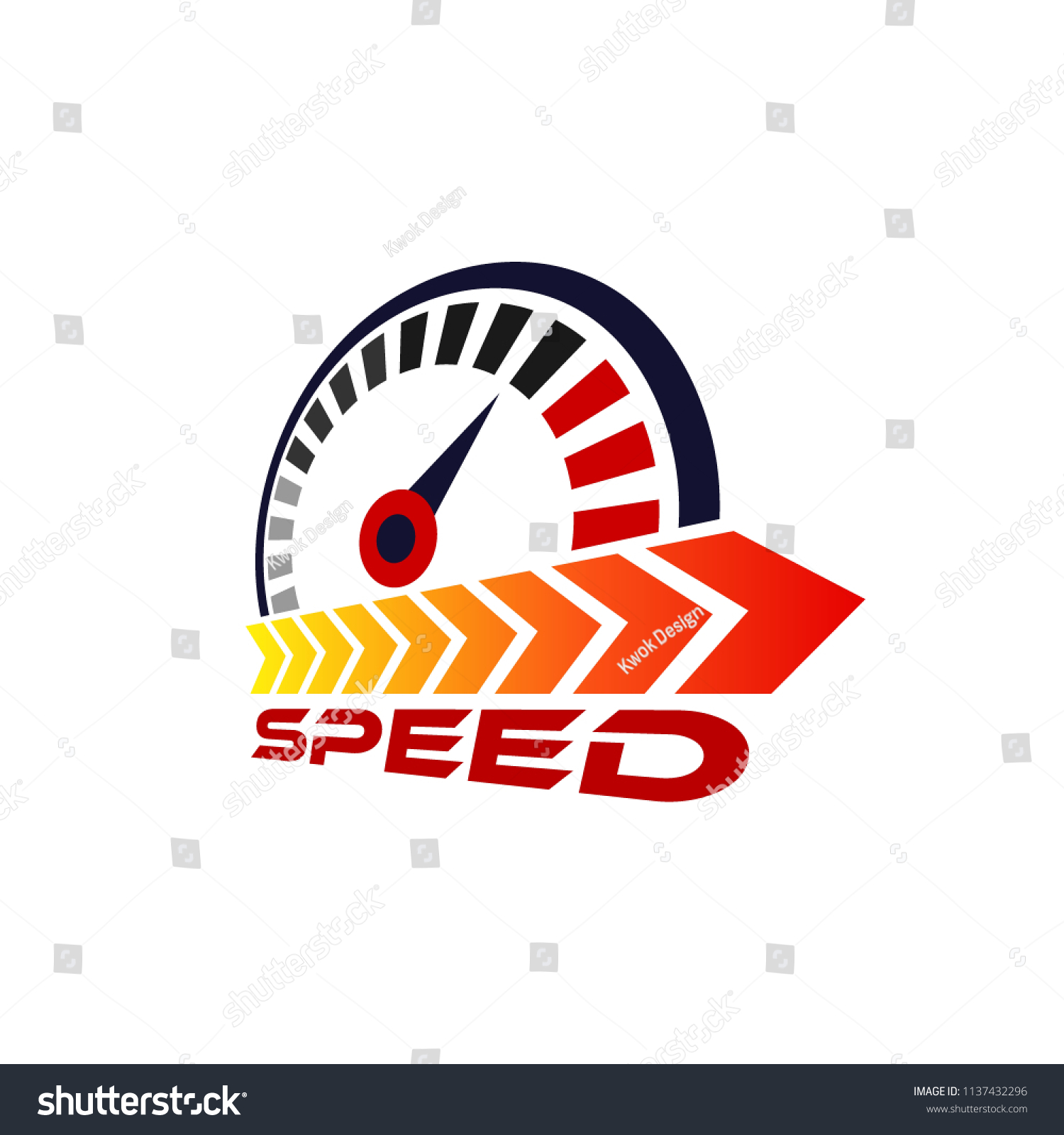 Speedometer Logo Design Template Speed Race: เวกเตอร์สต็อก (ปลอดค่า ...
