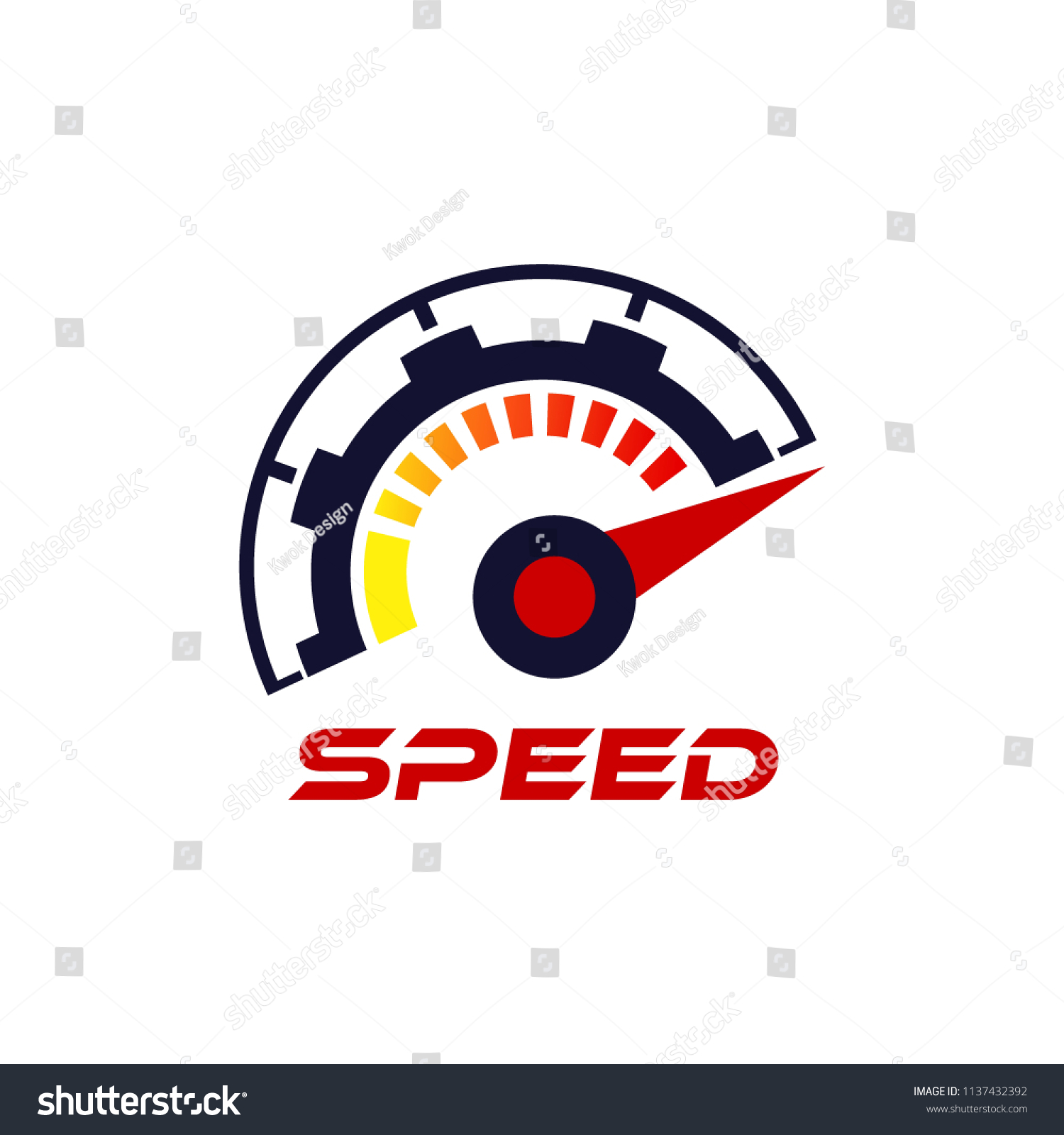 Speedometer Logo Design Template Speed Race Stock Vector (Royalty Free) 1137432392