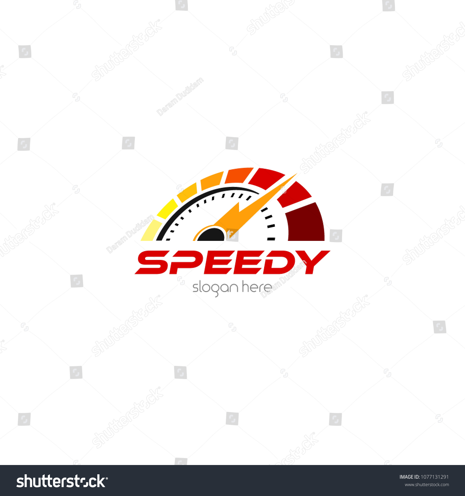 Speedometer Logo Icon Template Design Speed Stock Vector (Royalty Free ...