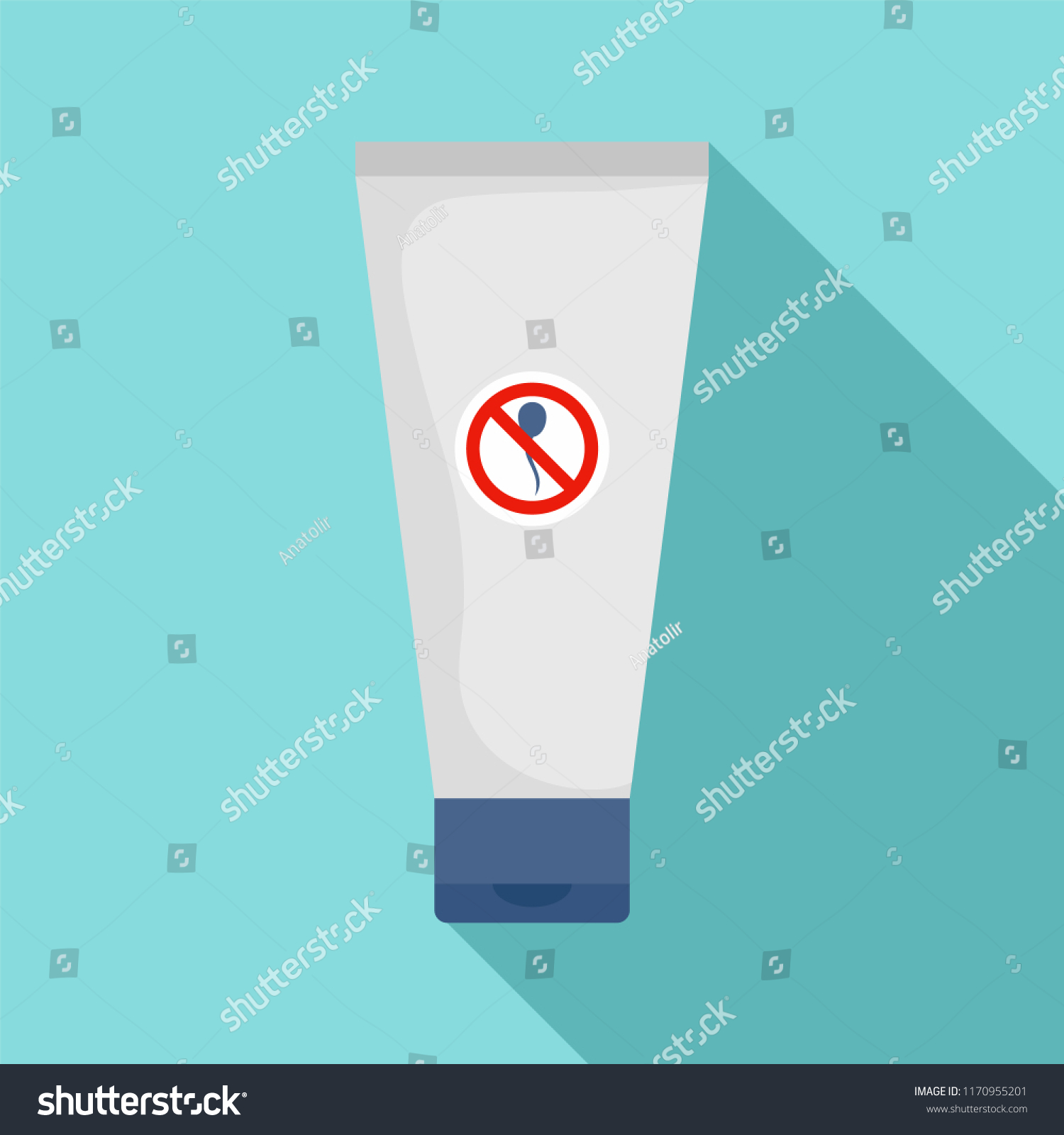 Spermicide Tube Icon Flat Illustration Spermicide Stock Vector Royalty Free 1170955201