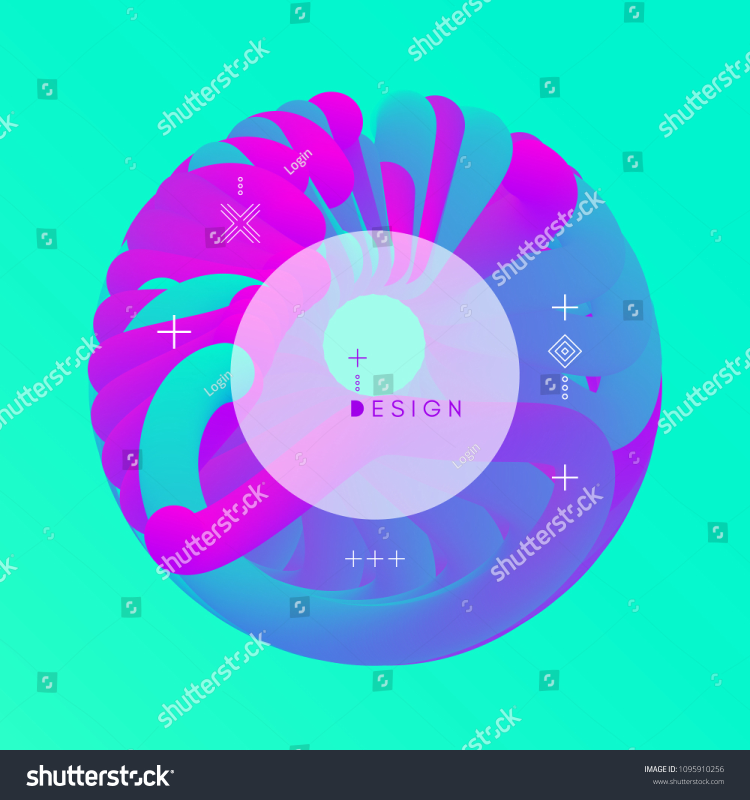 Sphere 3d Abstract Wavy Illustration Dynamic Stock Vector (Royalty Free ...