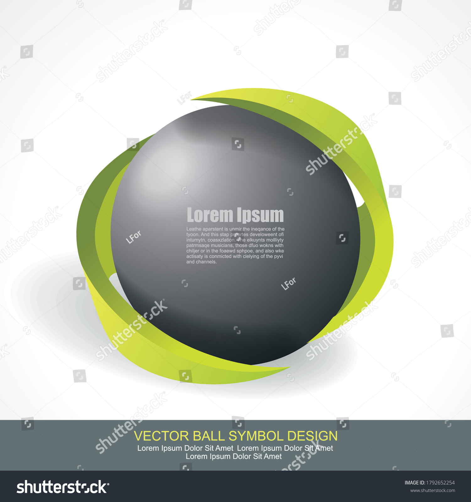 Sphere 3d Design Vector Eco Symbol Stock Vector (Royalty Free ...