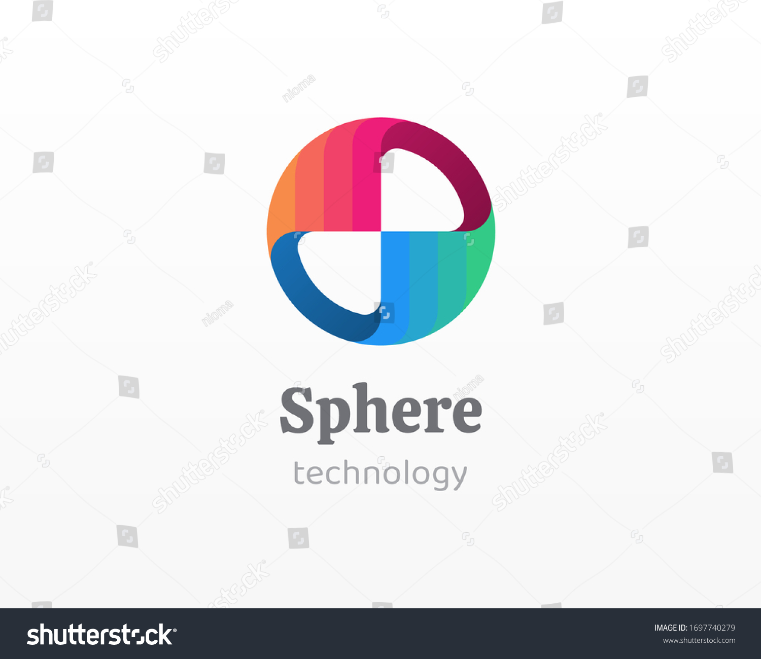 Sphere Logo Creative Rainbow Circle Sphere Stock Vector (Royalty Free ...
