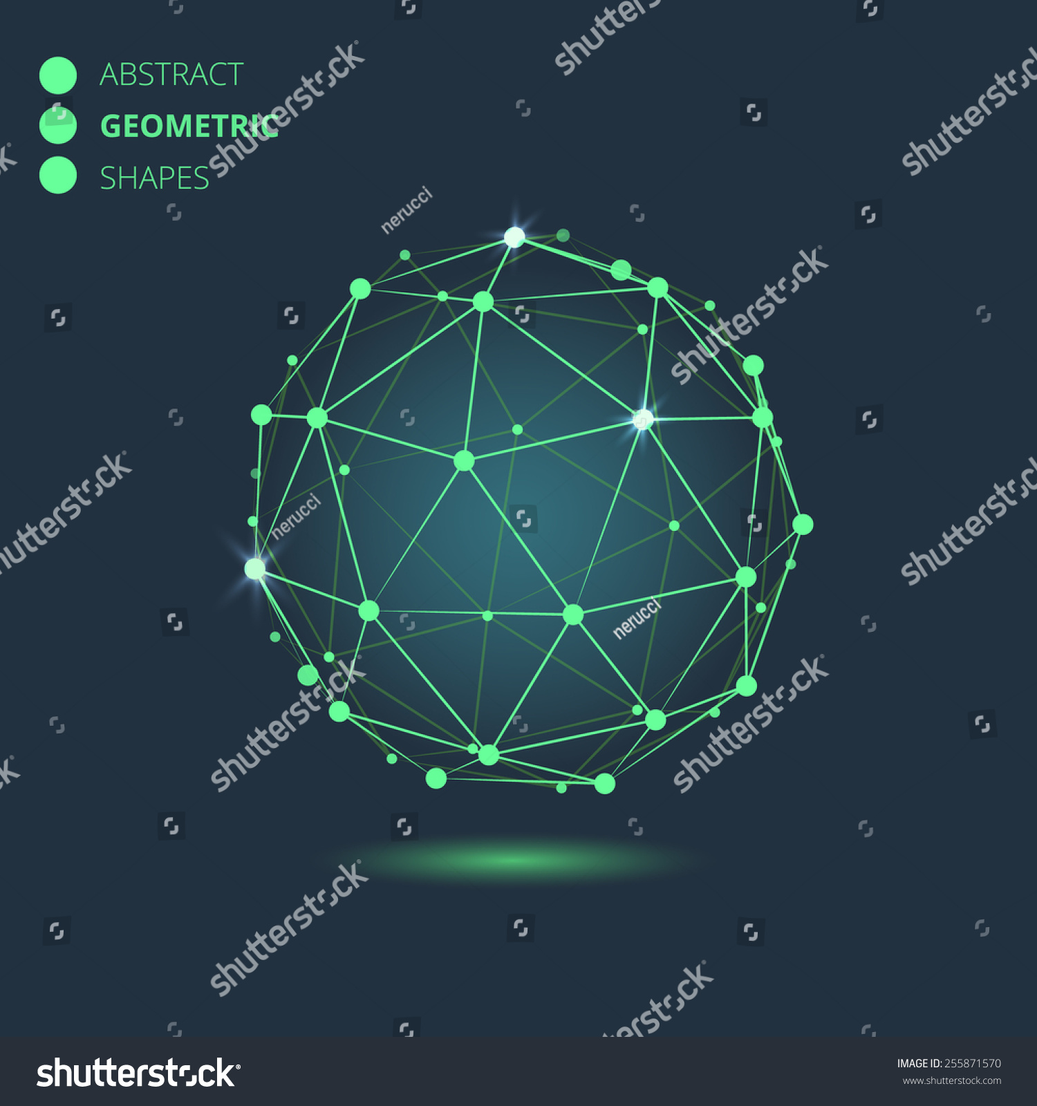 Sphere Connected Lines Dots Vector Illustration Stock Vector (Royalty ...