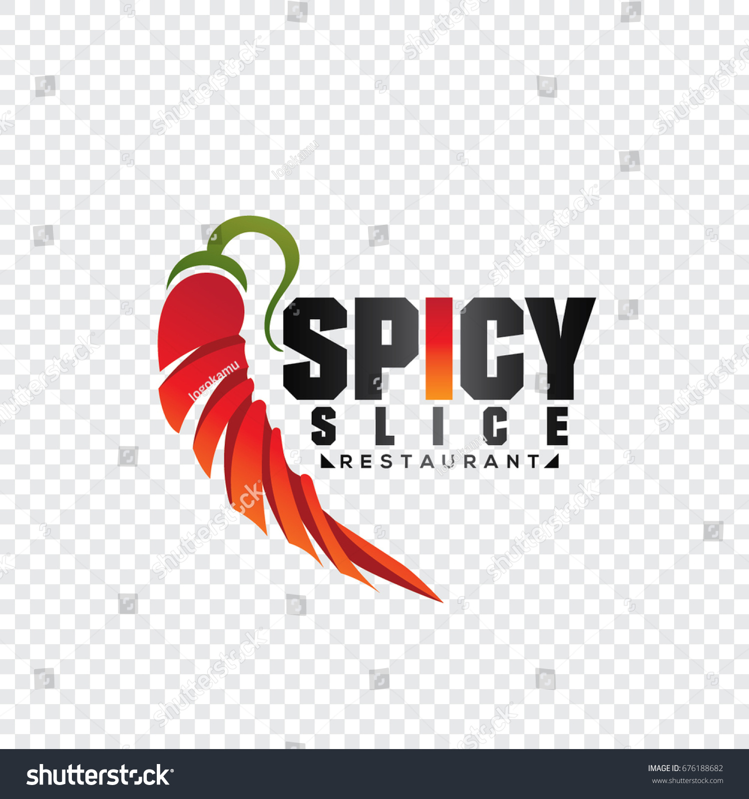 Spicy Slice Restaurant Logo Vector: เวกเตอร์สต็อก (ปลอดค่าลิขสิทธิ์ ...