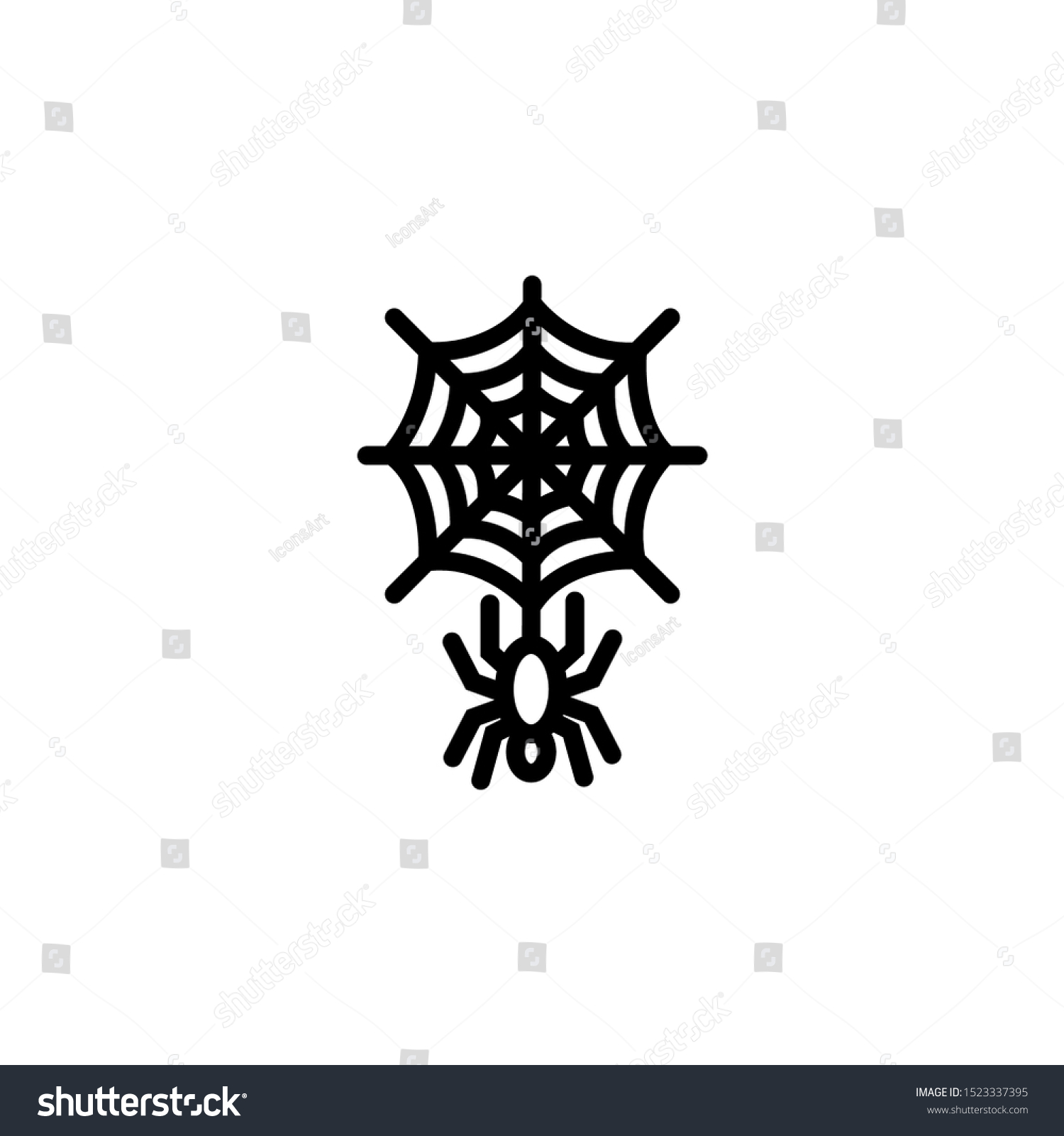 Spider Cobweb Vector Icon Stock Vector (Royalty Free) 1523337395 ...