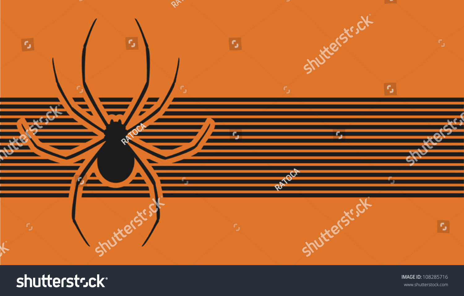 Spider Banner Design Stock Vector (Royalty Free) 108285716