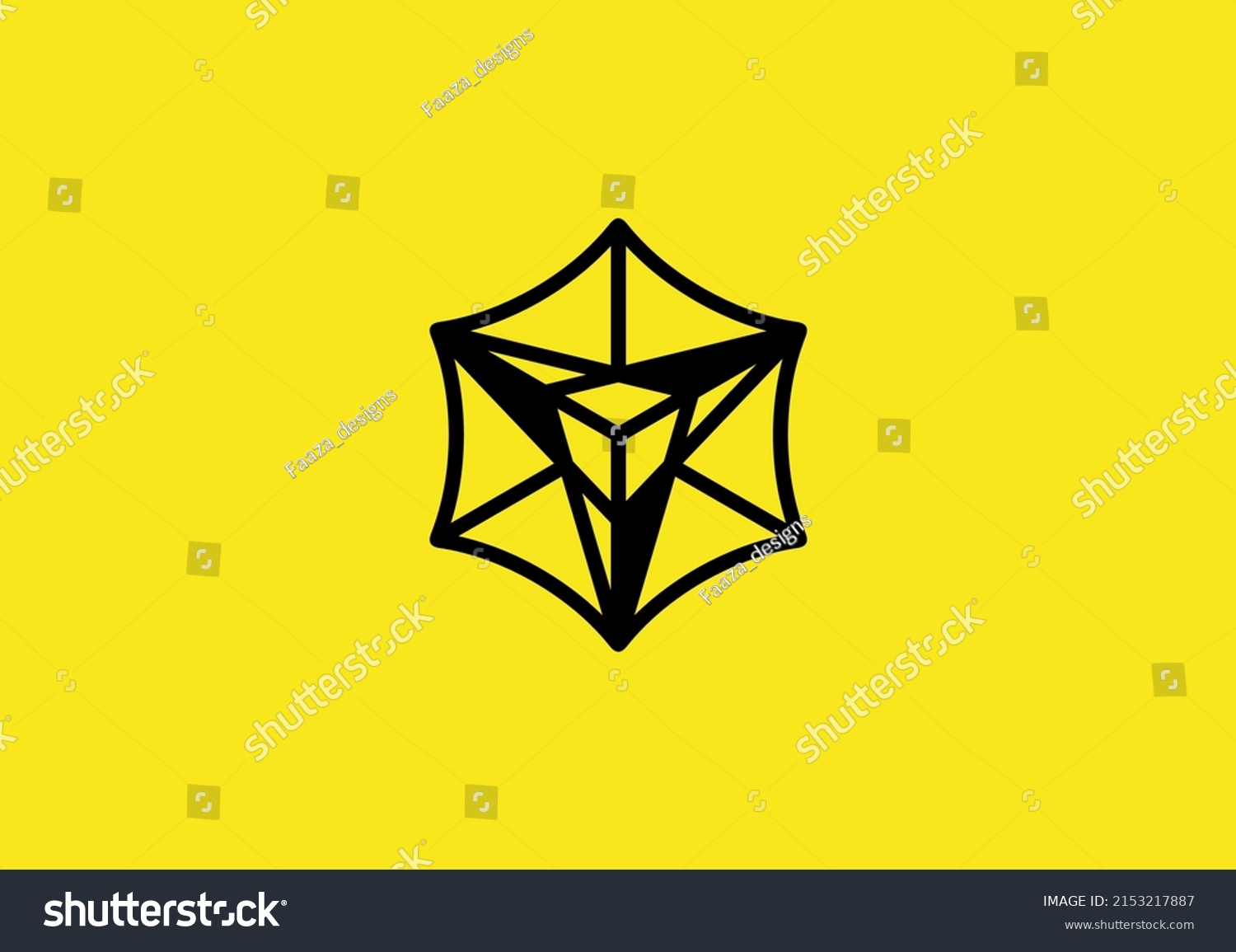 Spider Block Cube Logomark Design Stock Vector (Royalty Free ...