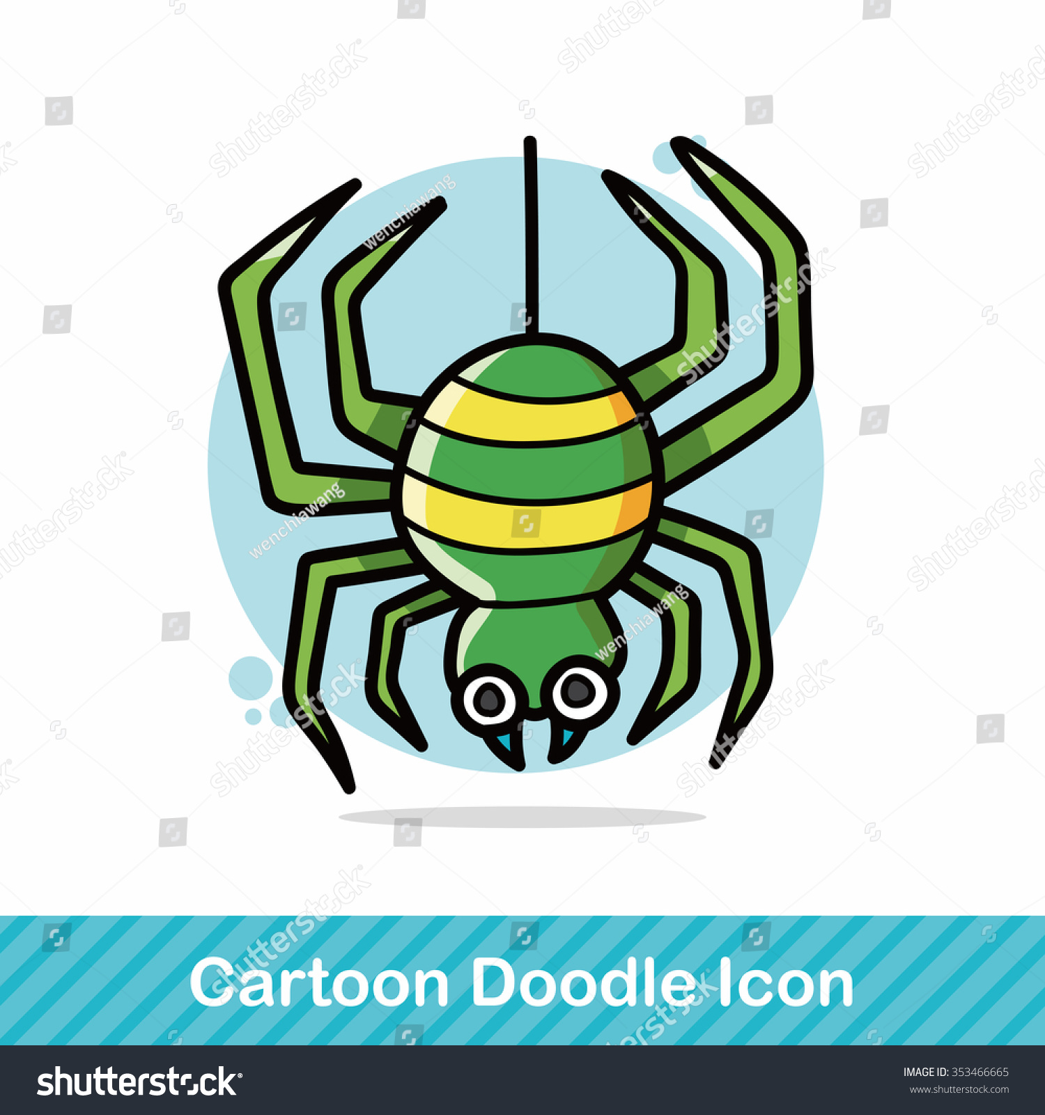 Spider Doodle Stock Vector (Royalty Free) 353466665 | Shutterstock
