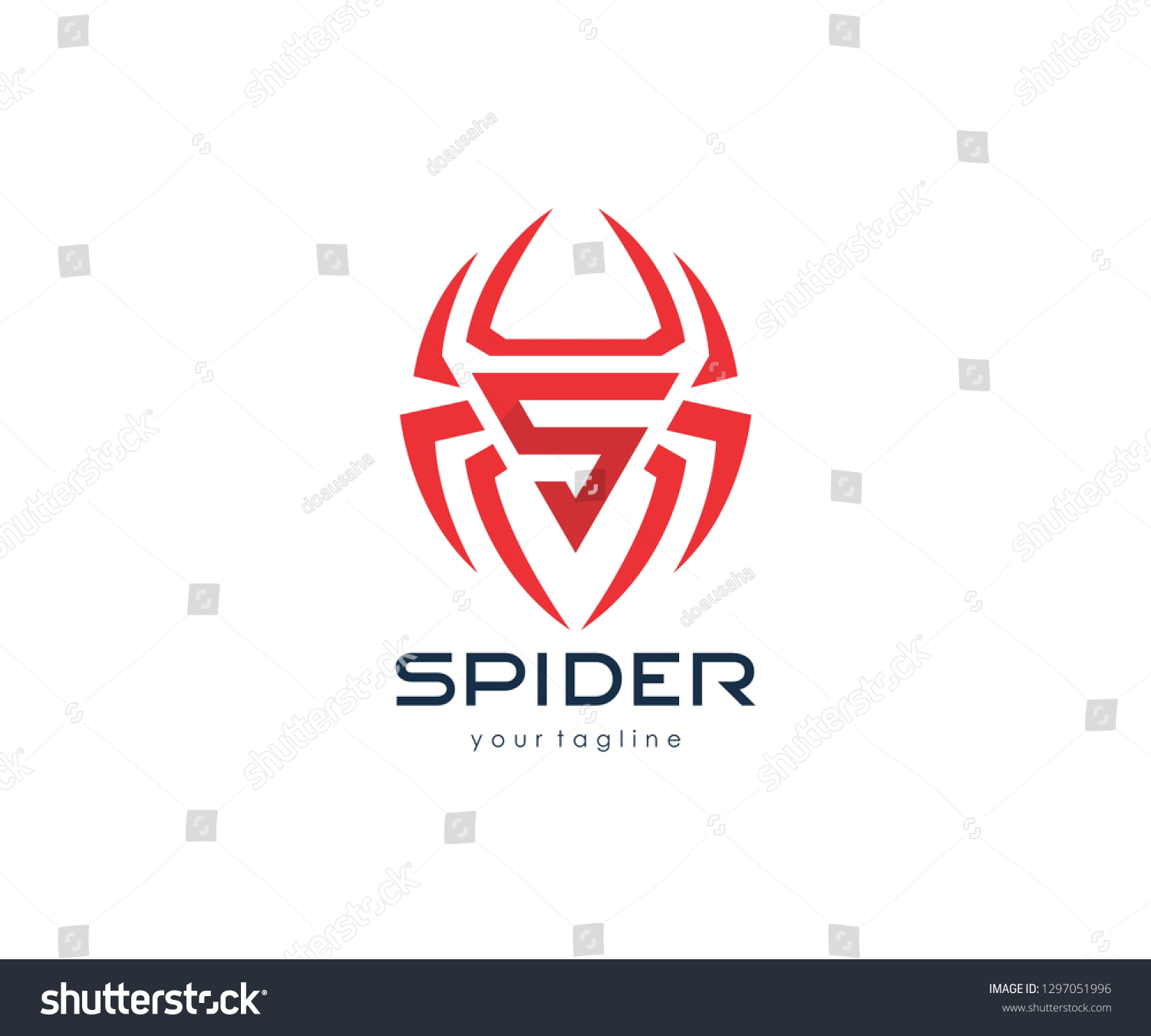 Spider Letter S Stock Vector (Royalty Free) 1297051996