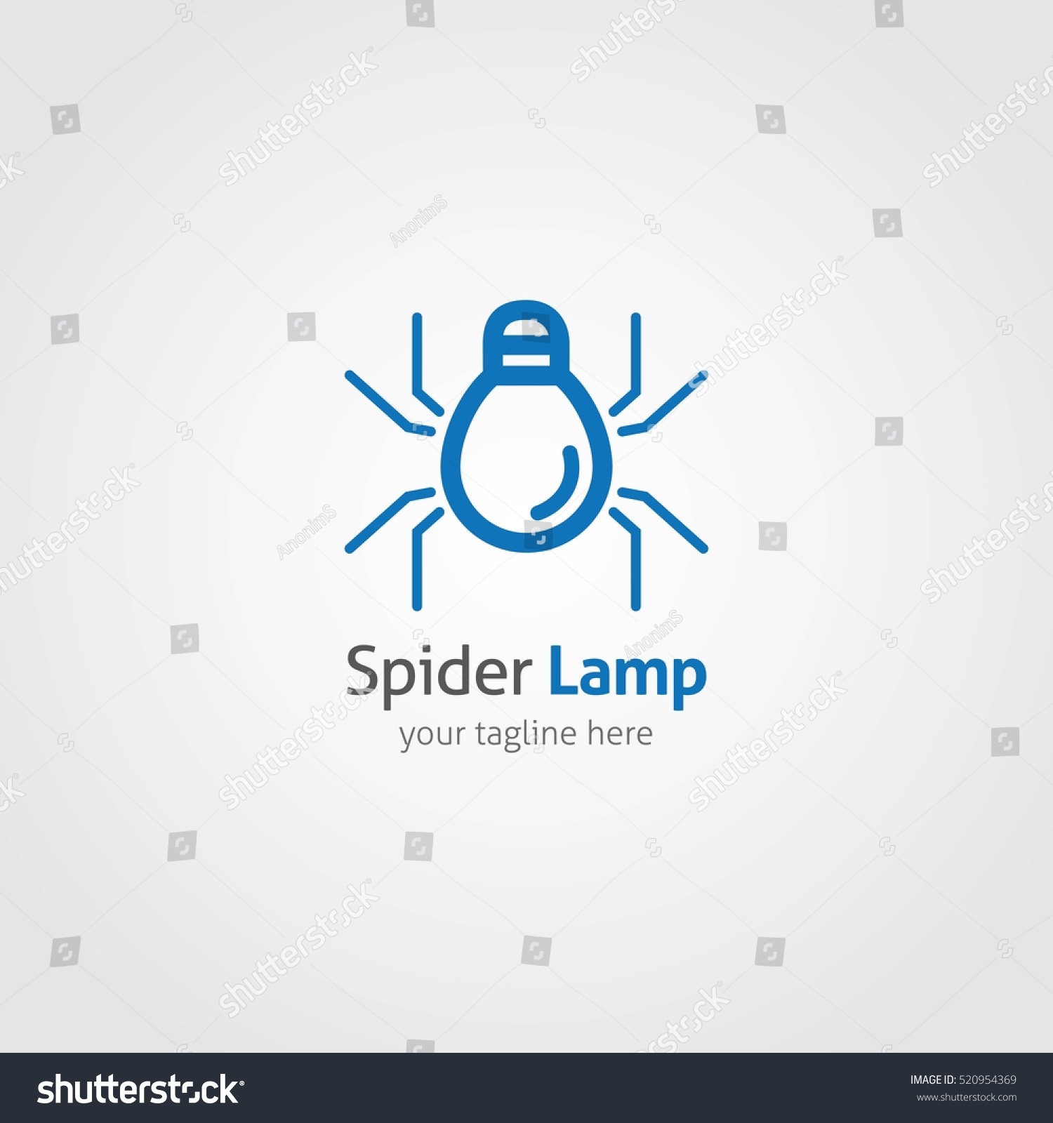 Spider Logo Design Template Linear Style: vector de stock (libre de ...