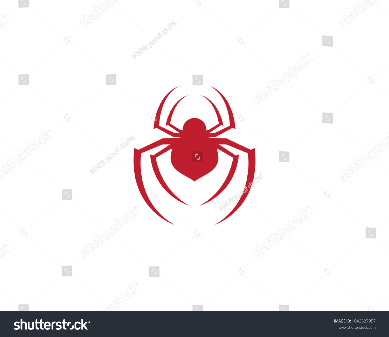 Spider Vector Icon Stock Vector (Royalty Free) 1043527957 | Shutterstock