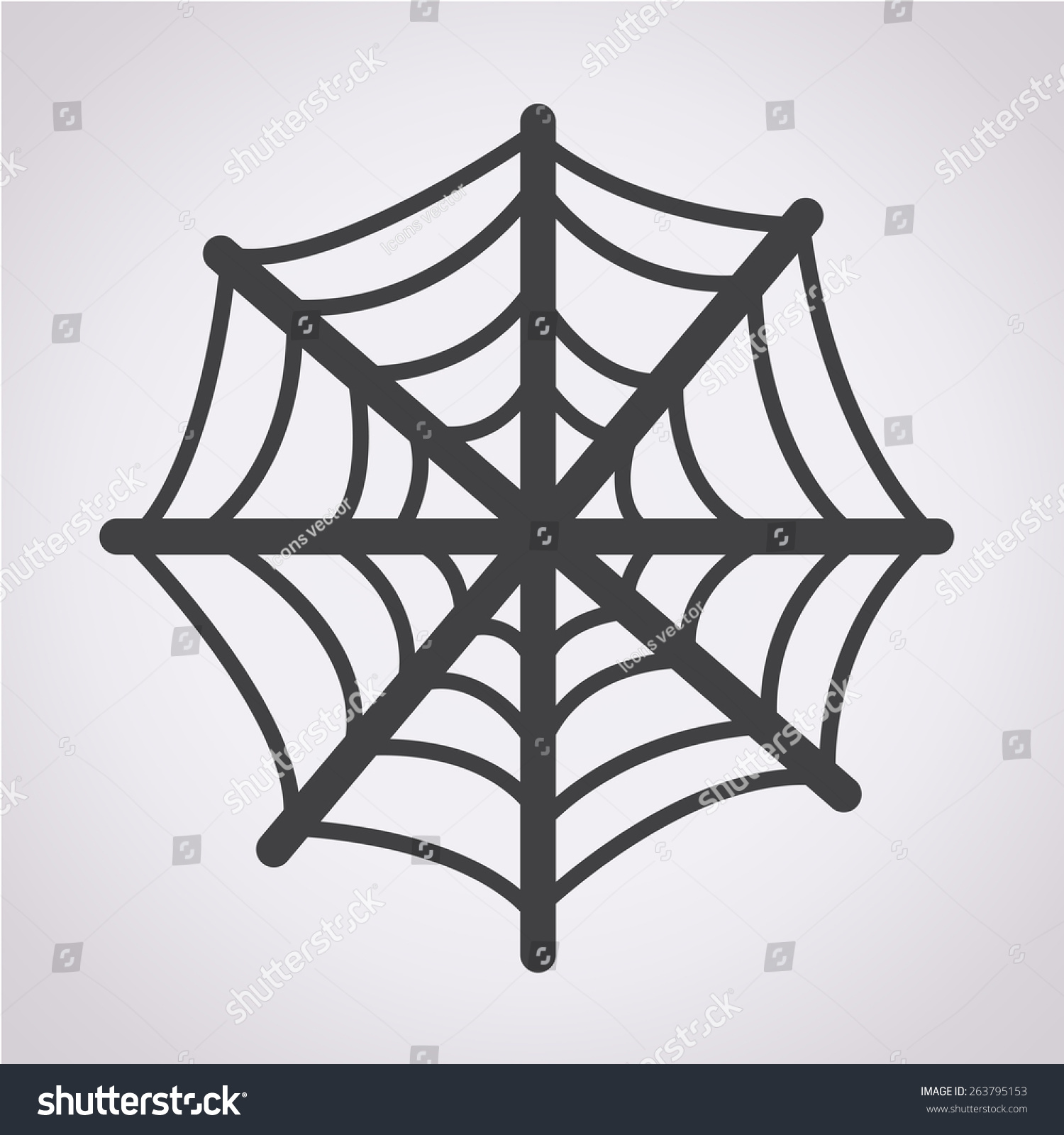 Spider Web Icon Stock Vector (Royalty Free) 263795153 | Shutterstock