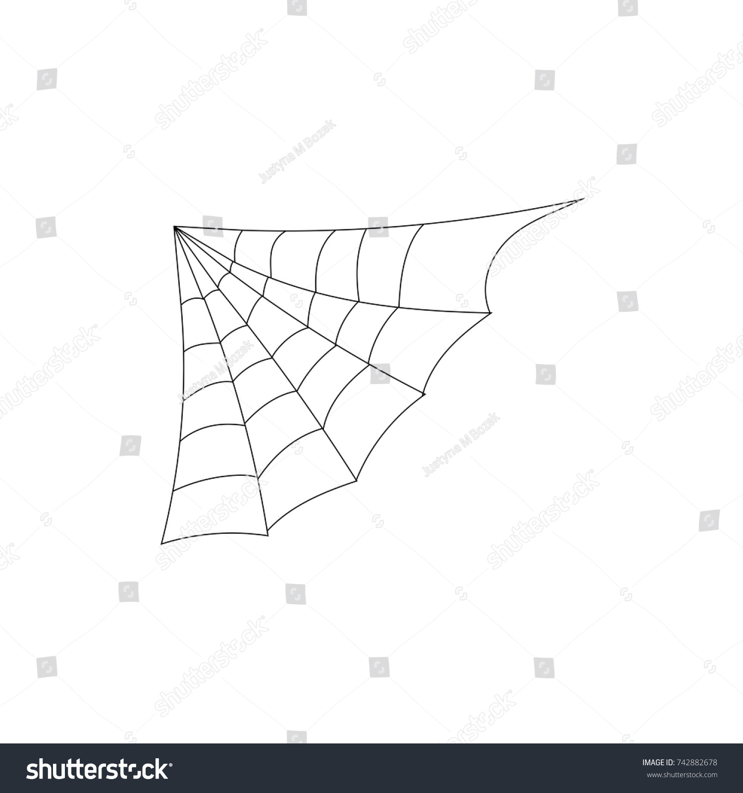 Spider Web Net Corner Vector Isolated Stock Vector (Royalty Free ...