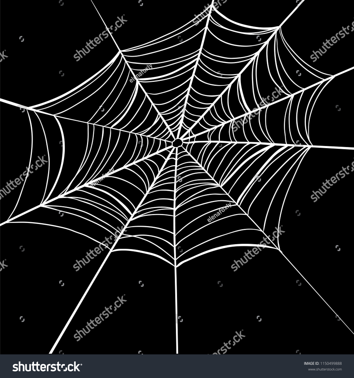 Spider Web On Black Background Stock Vector (Royalty Free) 1150499888